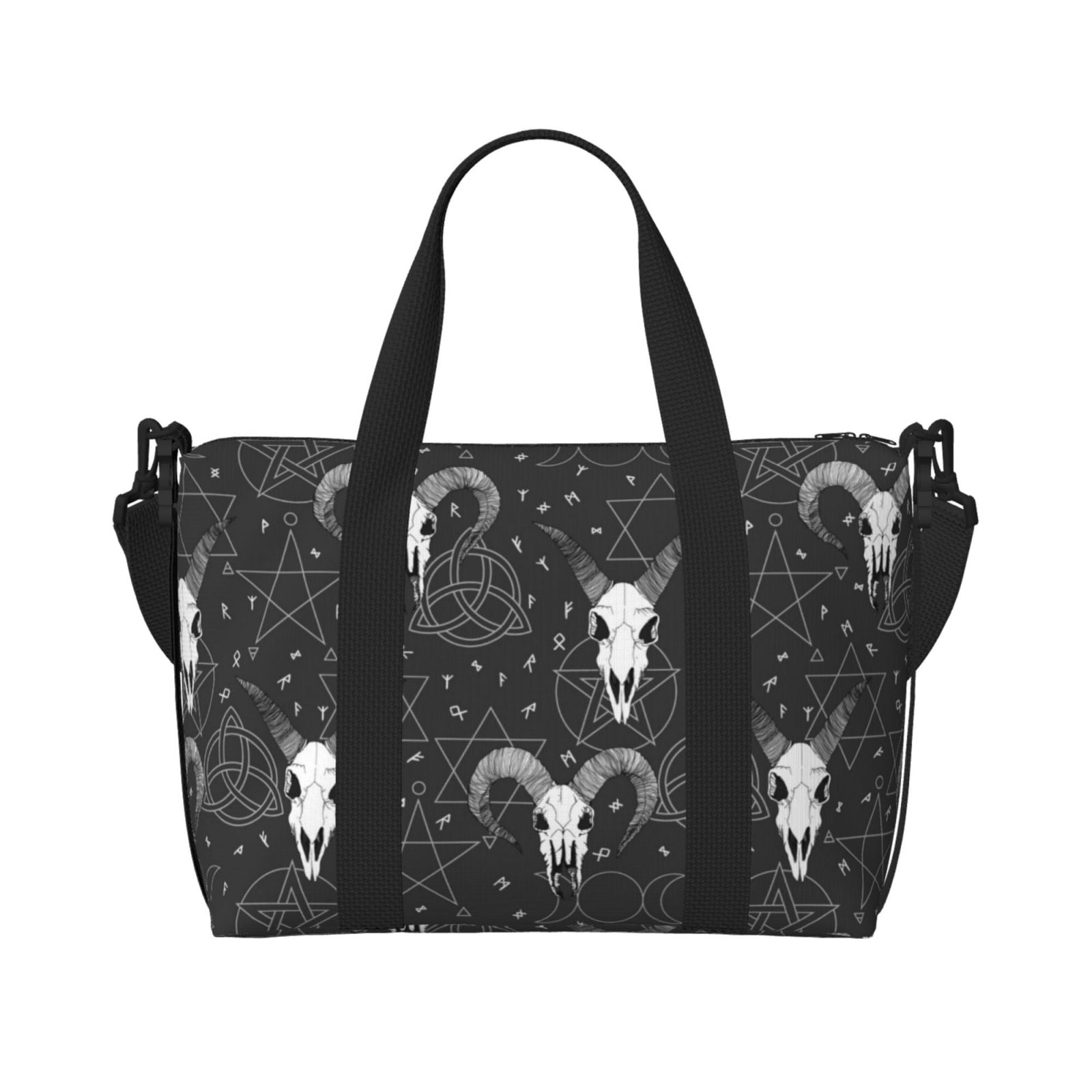 Travel Duffle Bag Gothic Style Cool Goat Skull_A Travel Tote Bags Carry ...