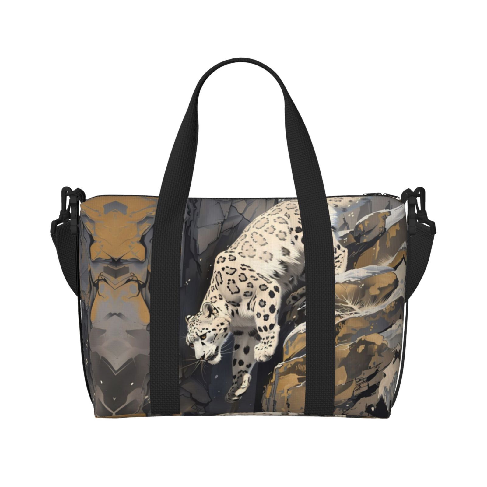 Travel Duffle Bag Graceful Snow Leopard Travel Tote Bags Carry on ...