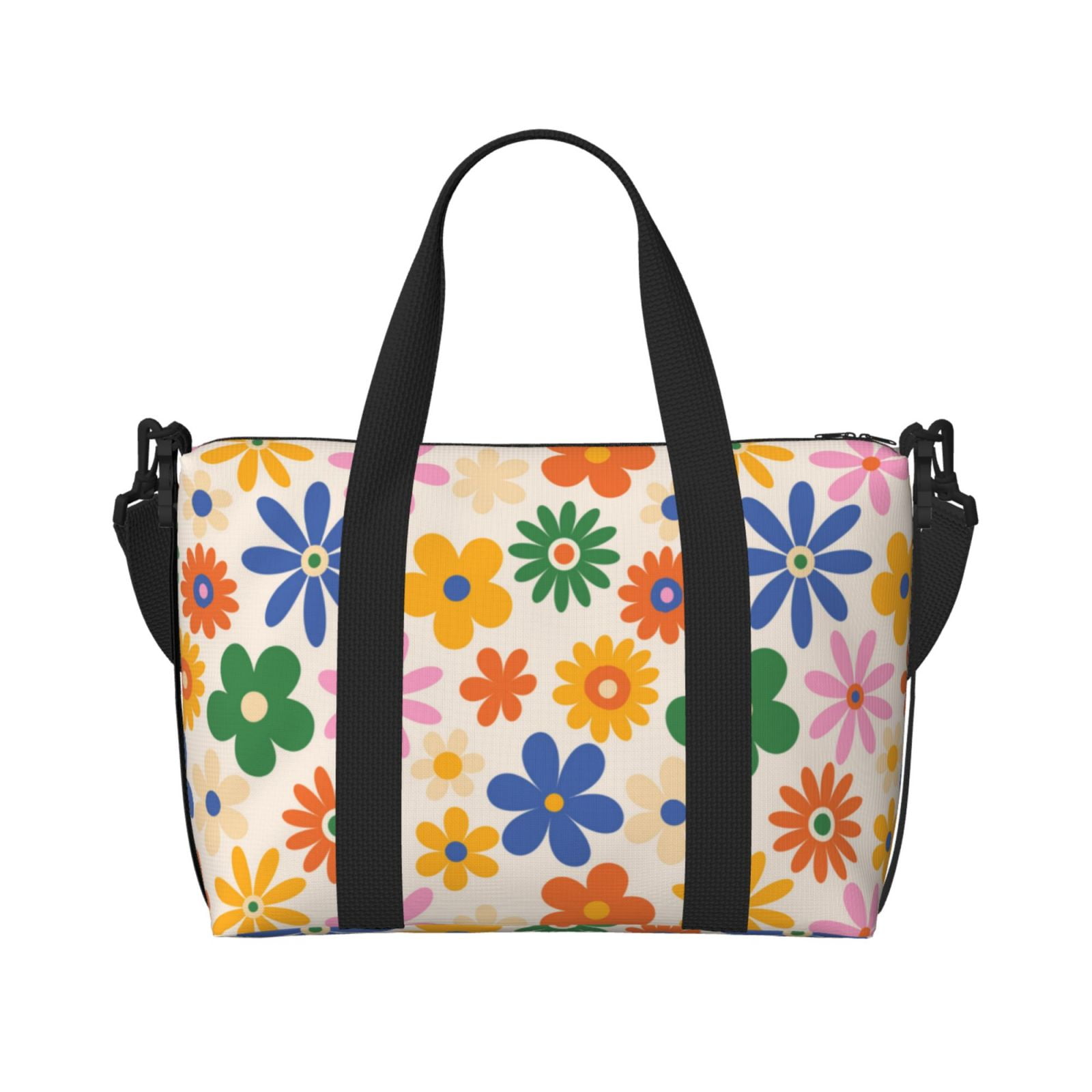 Travel Duffle Bag Groovy Daisy Flowers Travel Tote Bags Carry on ...