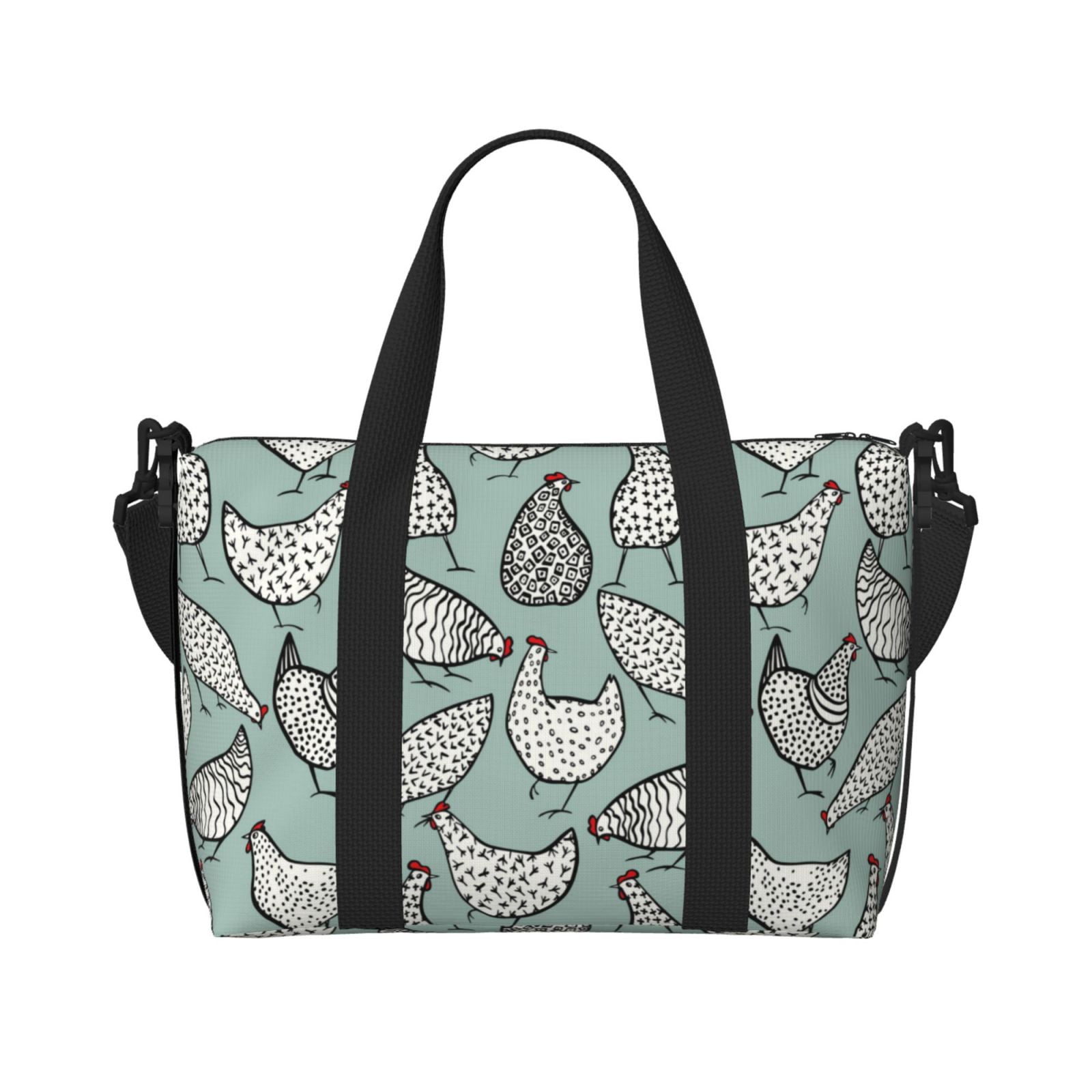 Travel Duffle Bag Hand Drawn Chickens Travel Tote Bags Carry on Luggage ...