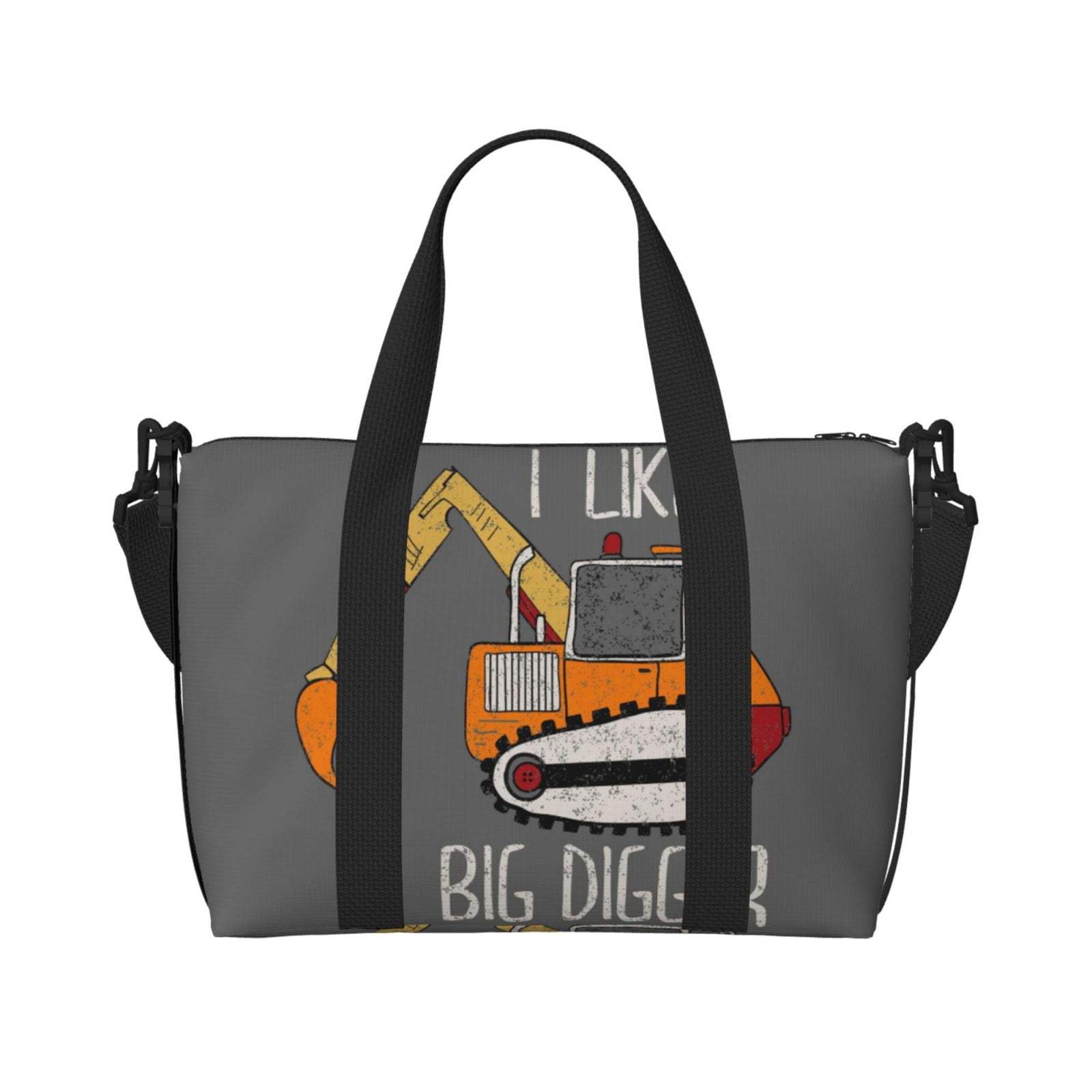 Travel Duffle Bag - I Like Big Digger Weekender Bags for Women/Men with ...