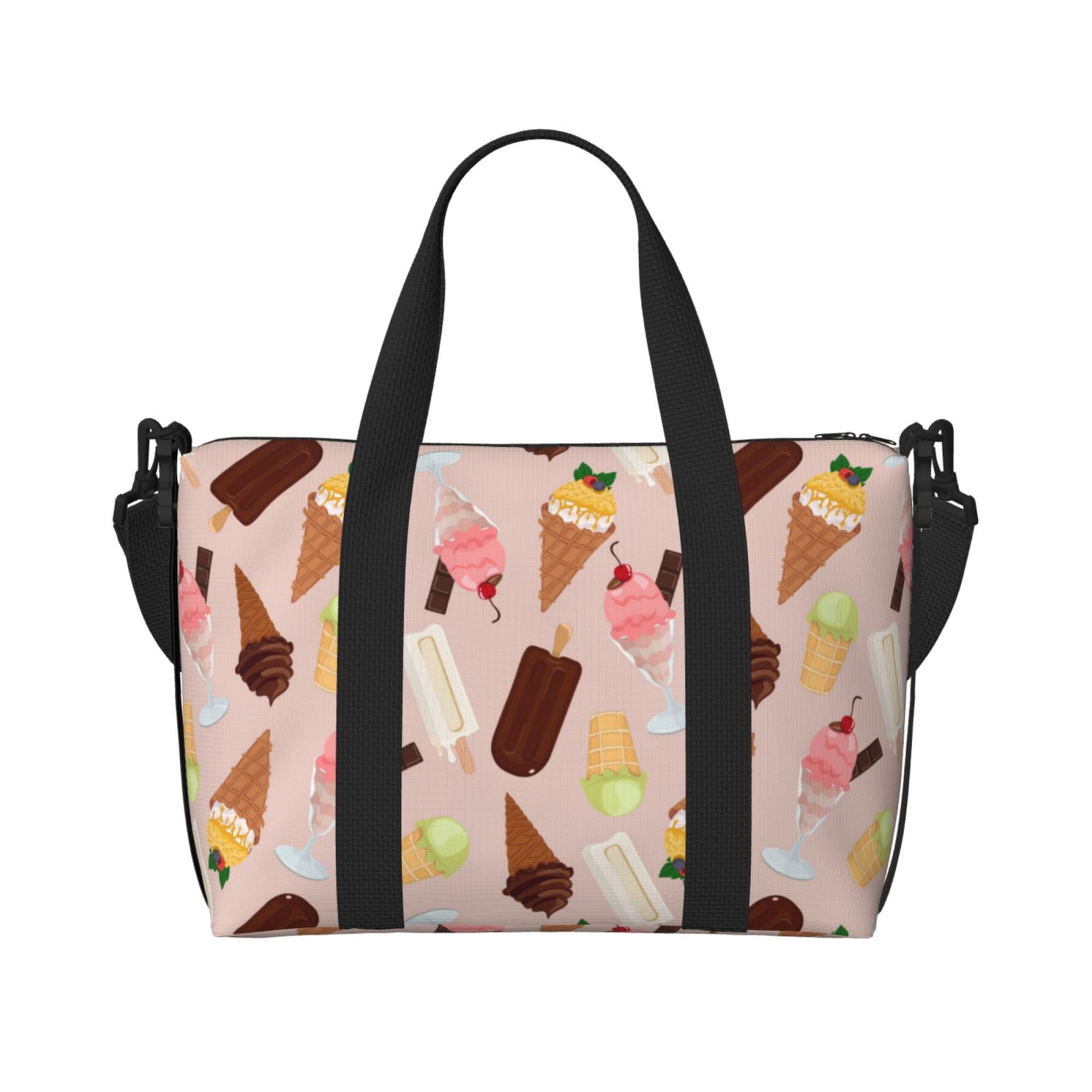 Travel Duffle Bag Ice Cream Cone Print Travel Tote Bags Carry on ...