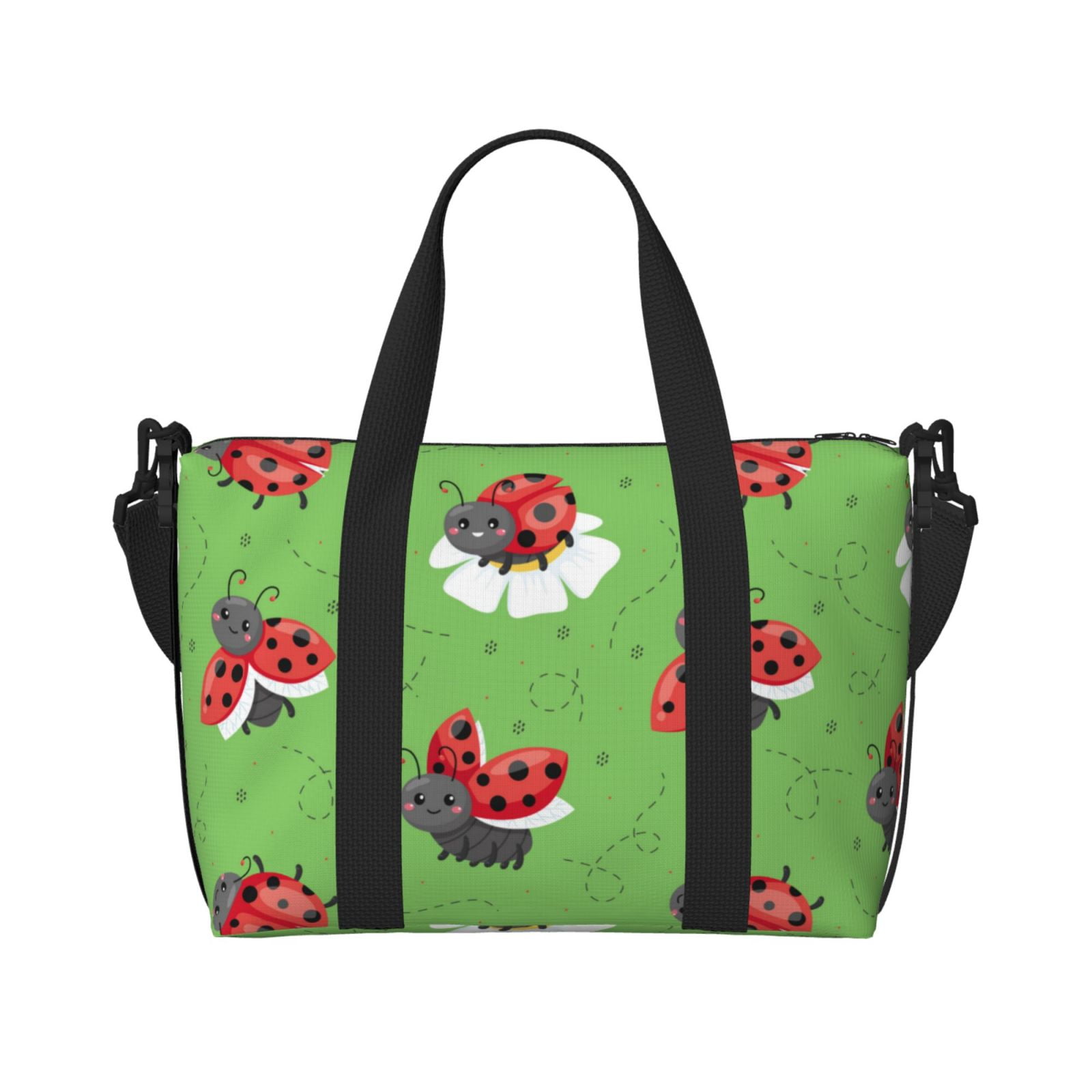 Travel Duffle Bag Ladybug Green Travel Tote Bags Carry on Luggage ...