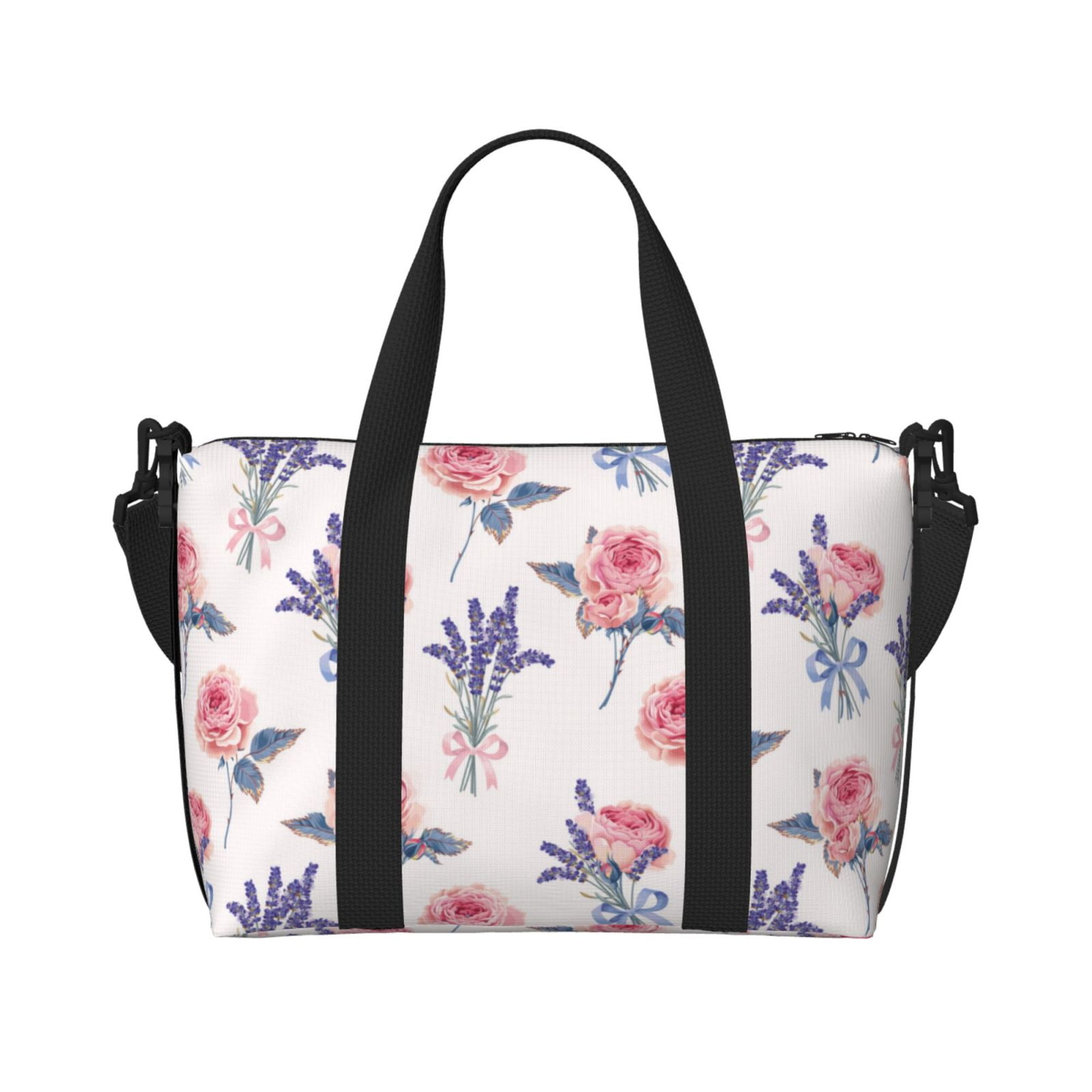 Travel Duffle Bag - Lavender Flowers Rose Weekender Bags for Women/Men ...
