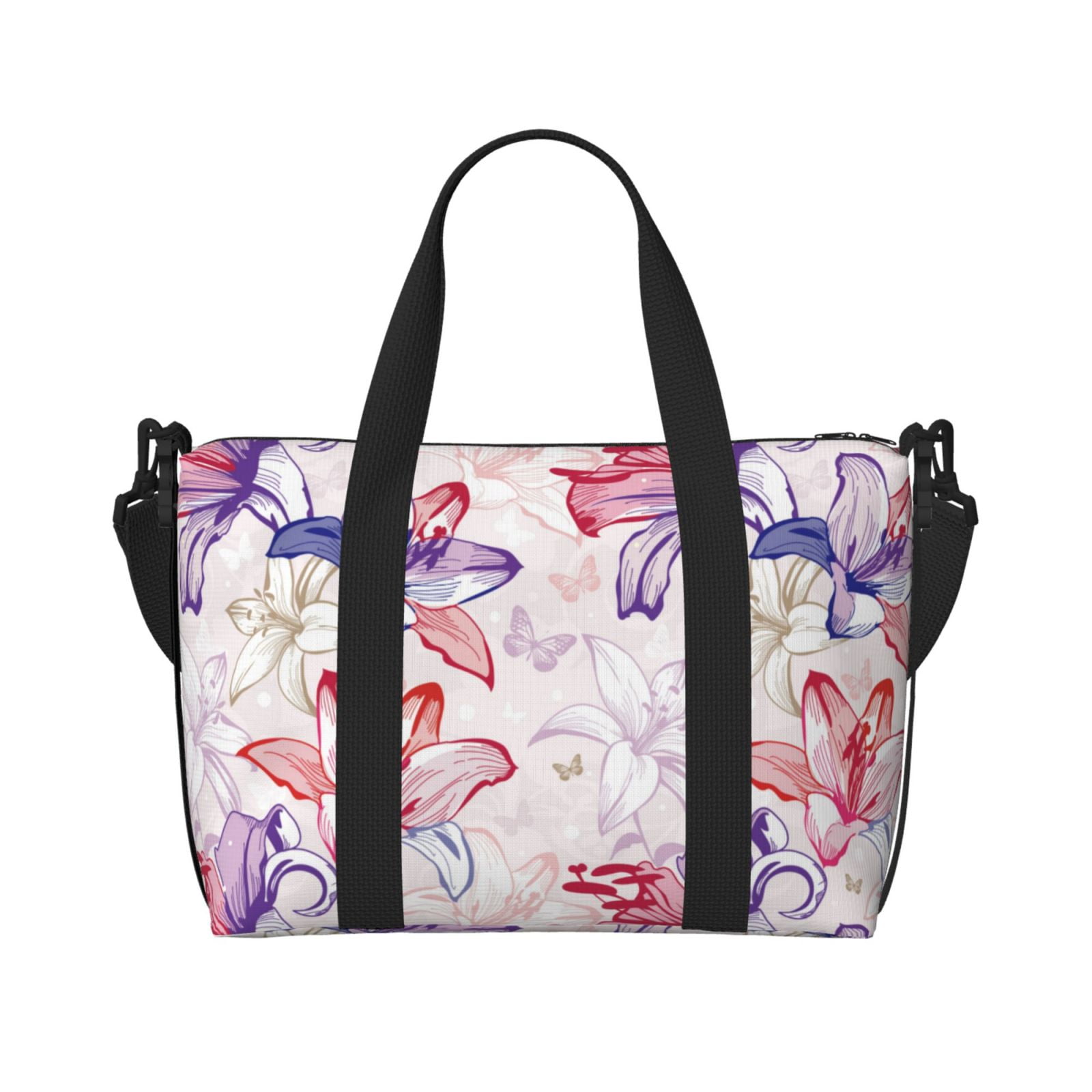 Travel Duffle Bag Lilies Flowers Colorful Travel Tote Bags Carry on ...