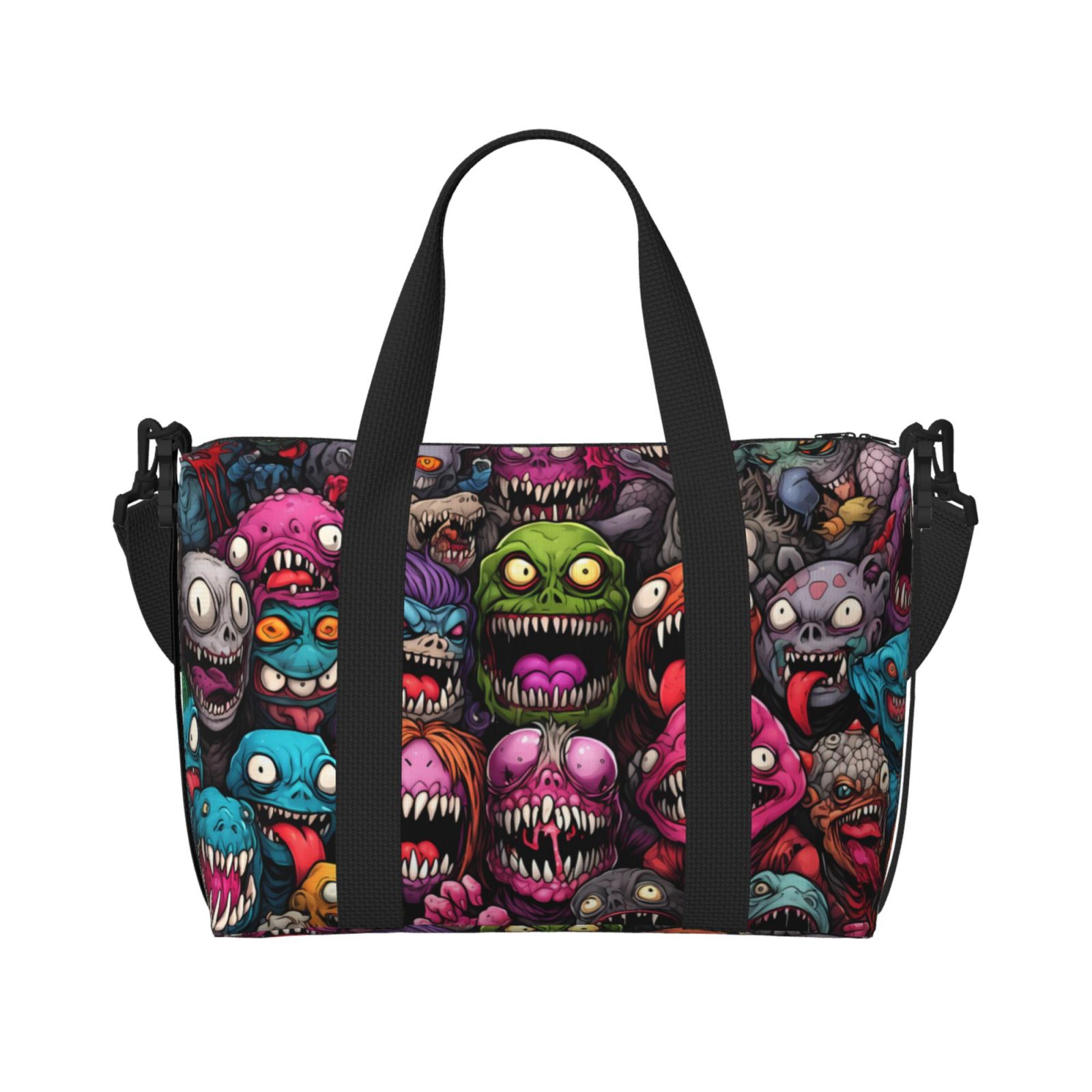 Travel Duffle Bag Monstrous Cartoon Characters Travel Tote Bags Carry ...