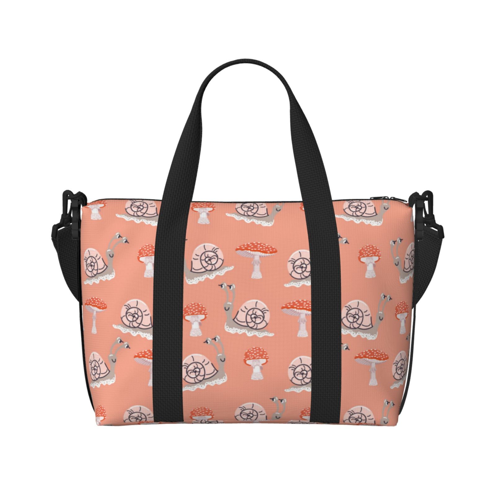 Travel Duffle Bag Mushroom Snails Travel Tote Bags Carry on Luggage ...