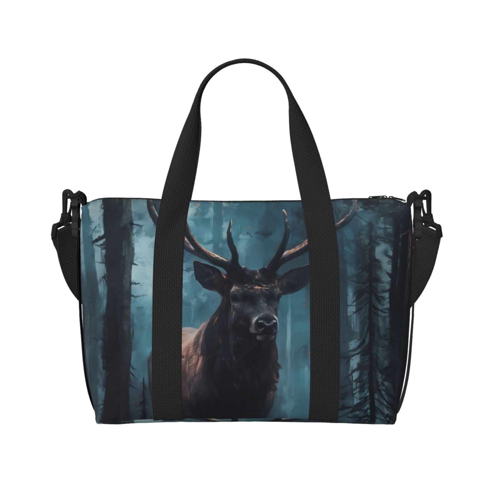 Travel Duffle Bag - Mystical Forest Elk Weekender Bags for Women/Men ...