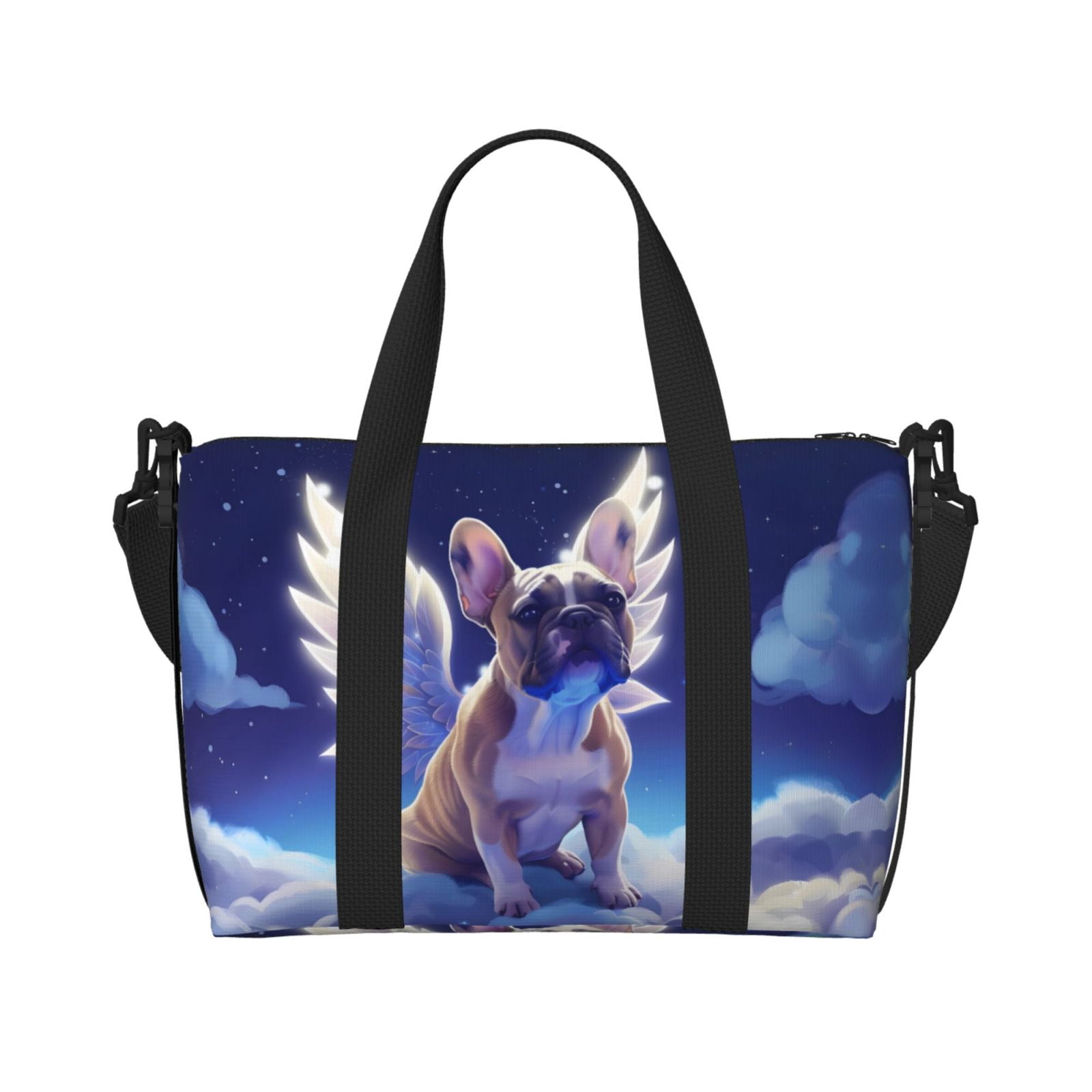 Travel Duffle Bag Night Sky Winged French Bulldog Travel Tote Bags ...