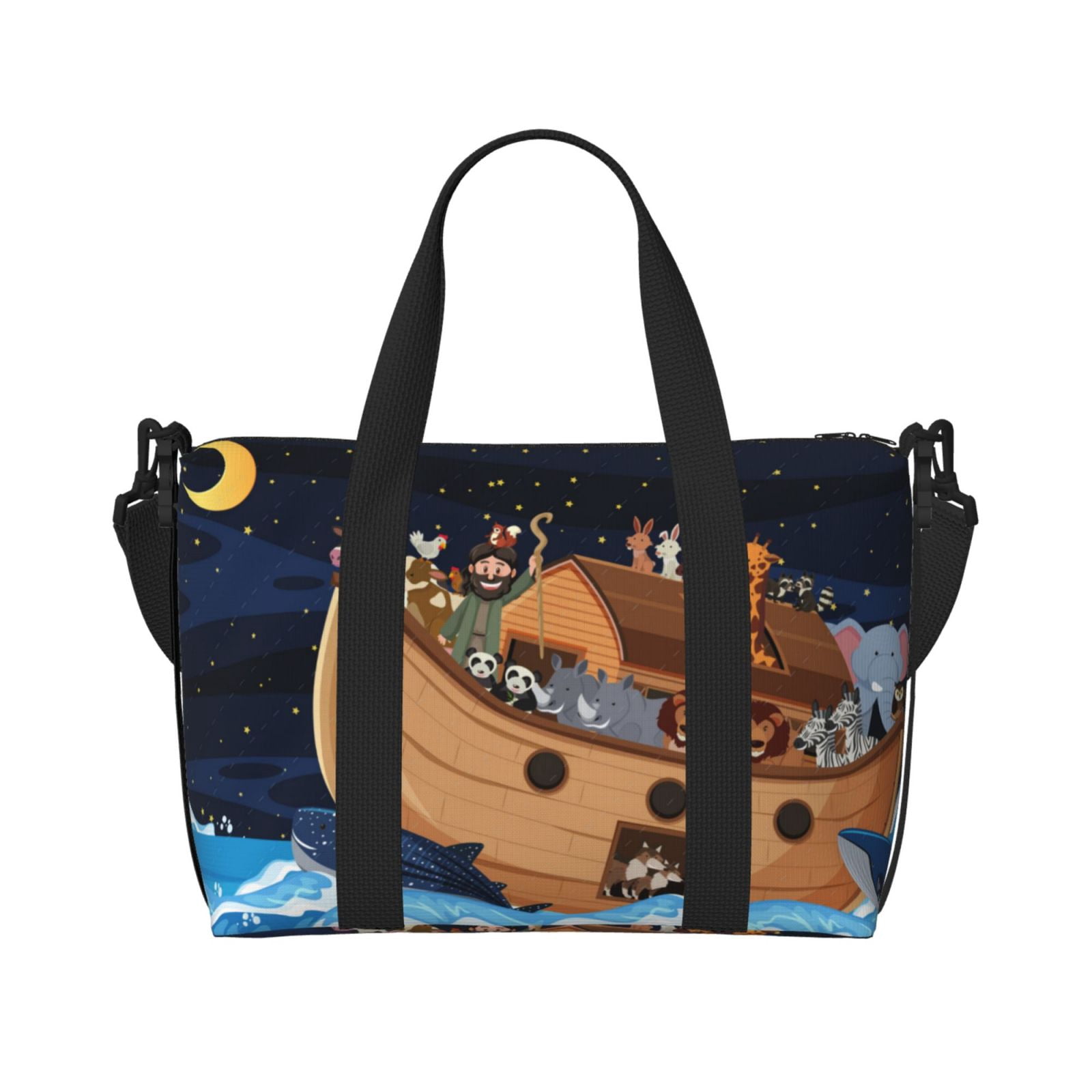 Travel Duffle Bag Ocean Scene with Noah's Ark Travel Tote Bags Carry on ...
