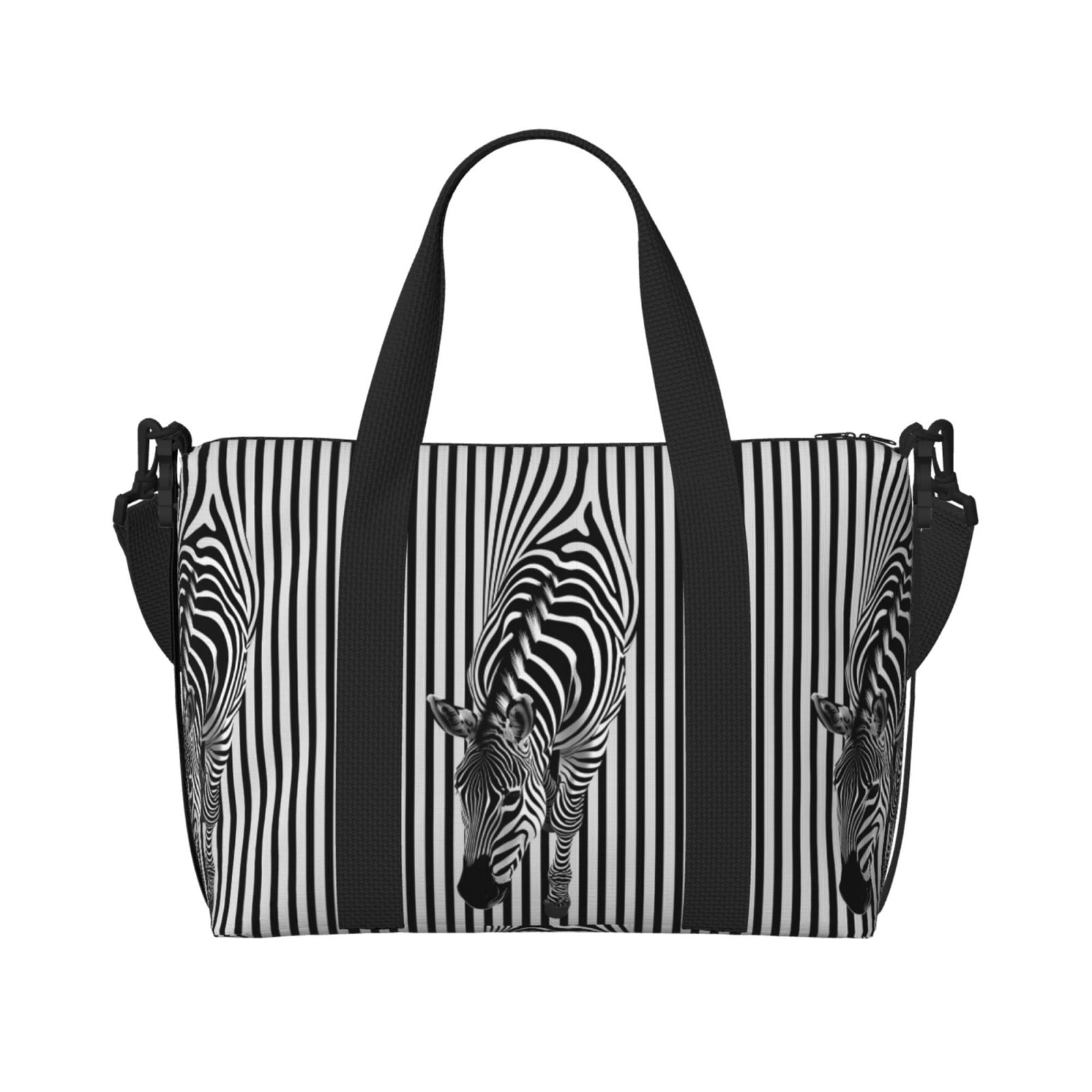 Travel Duffle Bag Optical Zebra Illusion Travel Tote Bags Carry on ...