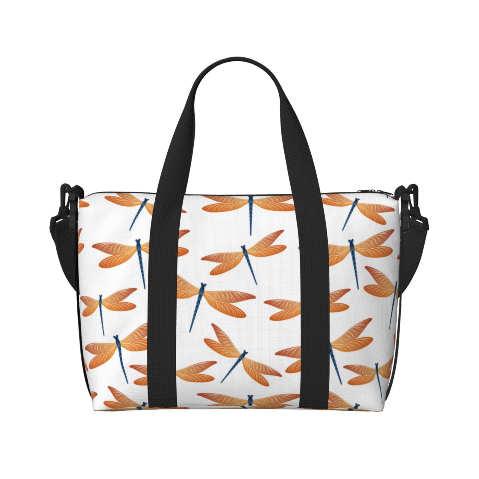 Travel Duffle Bag Orange Dragonfly Travel Tote Bags Carry on Luggage ...