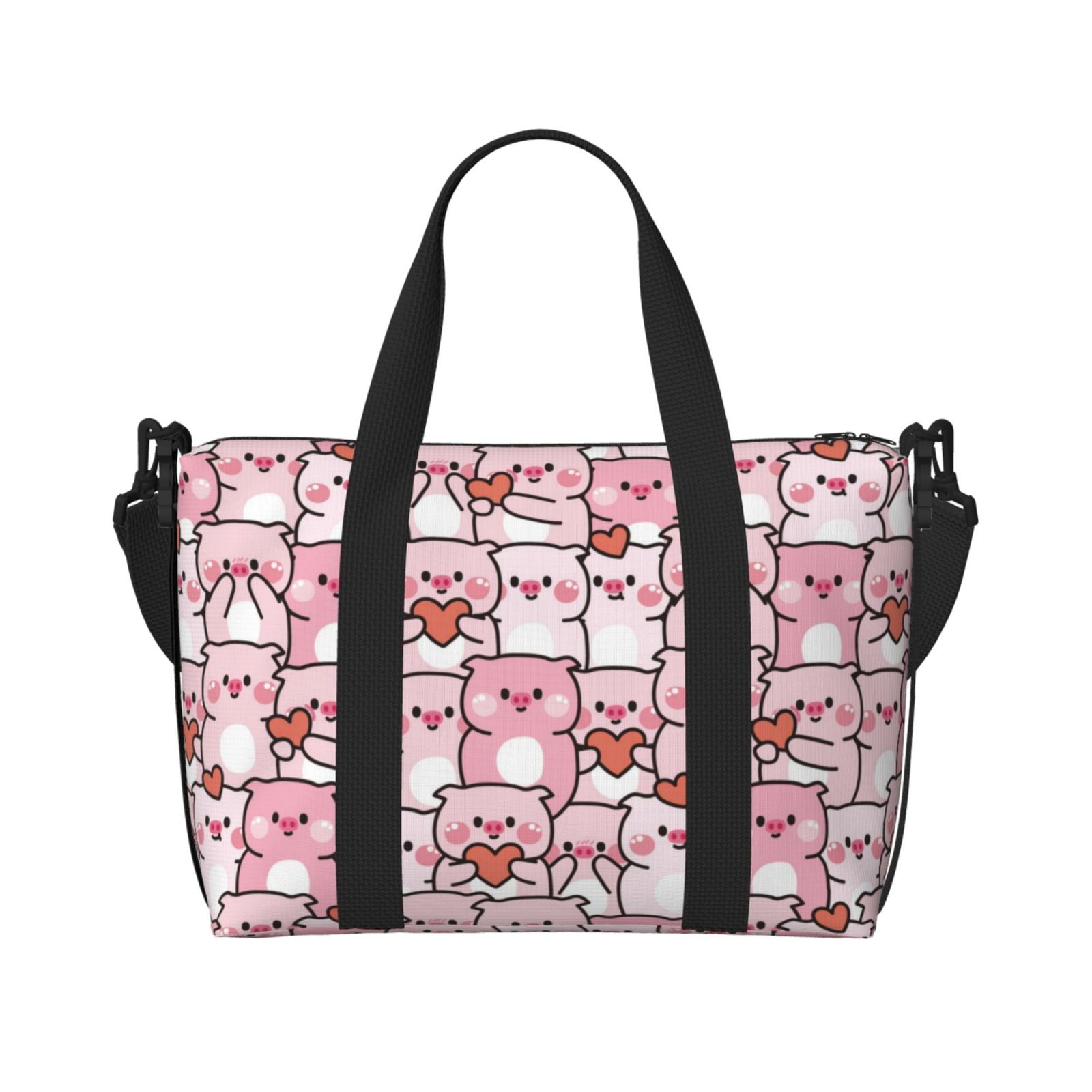 Travel Duffle Bag Pink Cute Pig Love Travel Tote Bags Carry on Luggage ...
