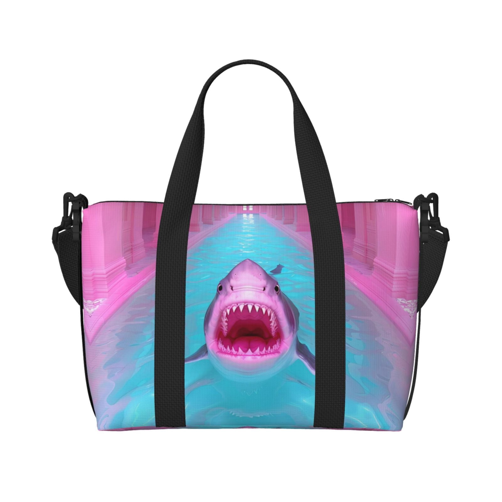 Travel Duffle Bag - Pink Shark Pool Fantasy Weekender Bags for Women ...