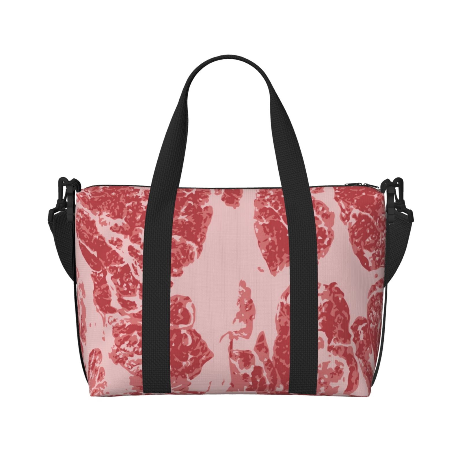 Travel Duffle Bag Red Meat Travel Tote Bags Carry on Luggage Waterproof ...