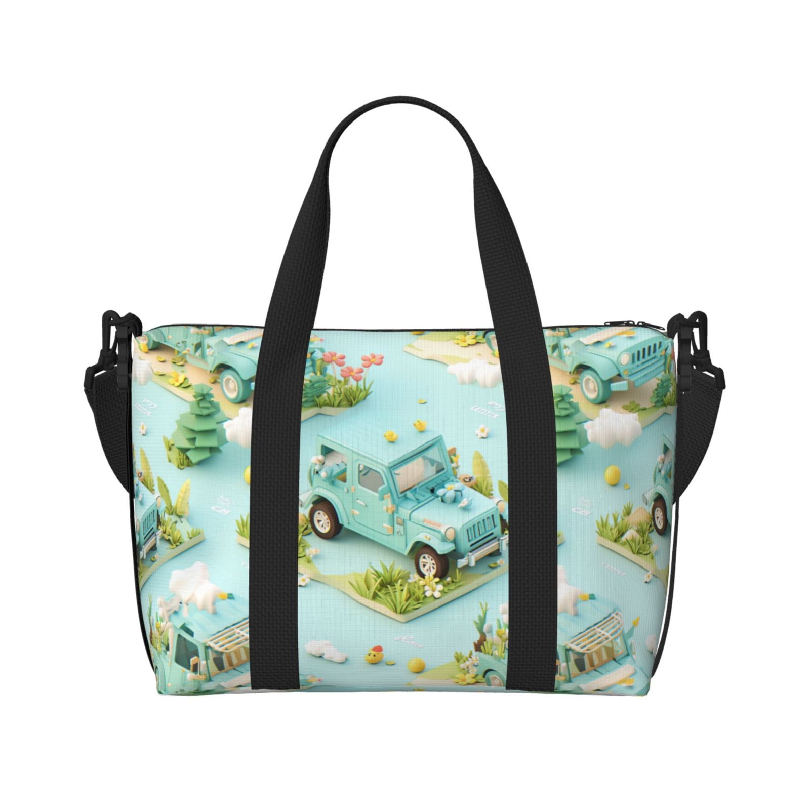 Travel Duffle Bag Retro green SUV car punk Travel Tote Bags Carry on ...