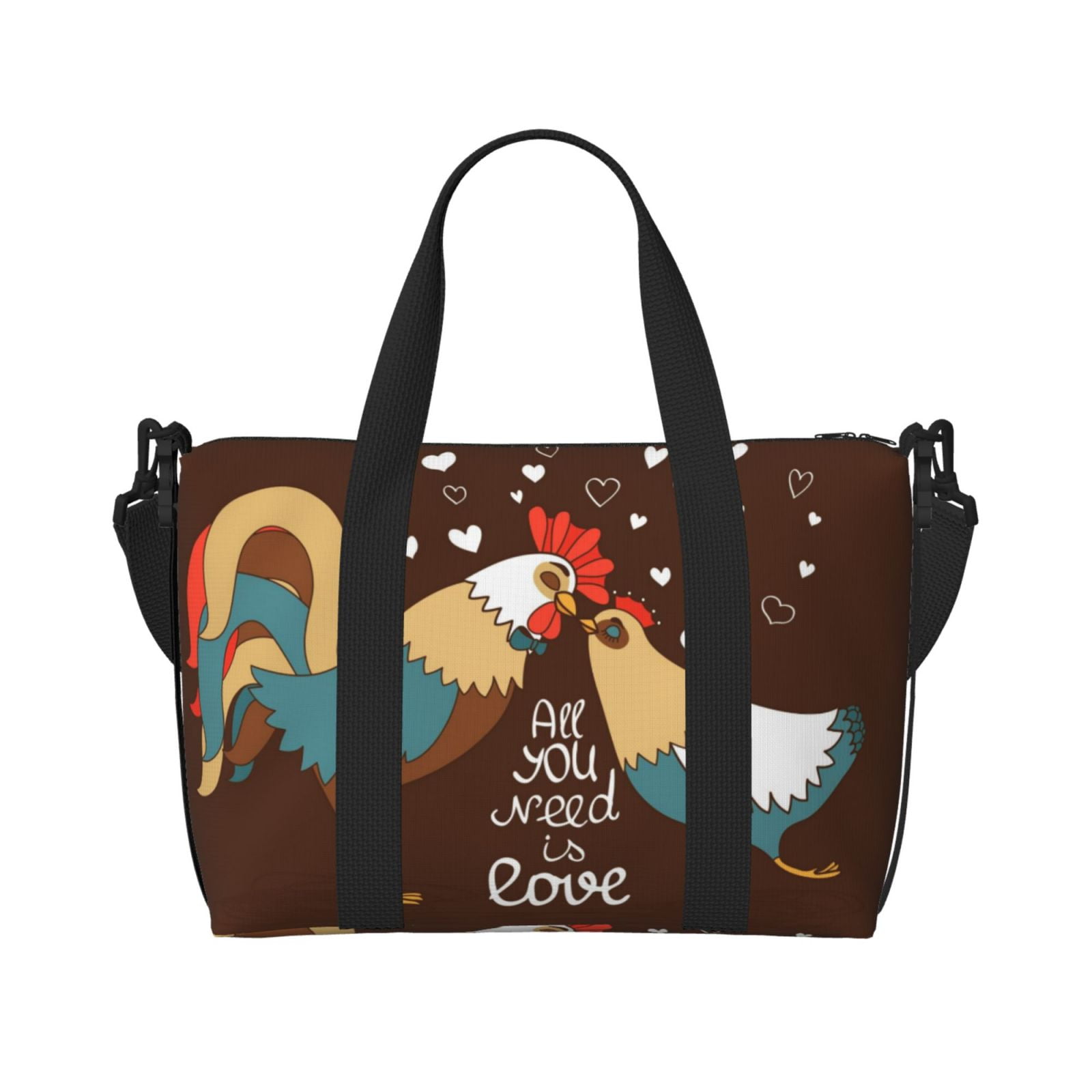 Travel Duffle Bag Rooster And Chicken Travel Tote Bags Carry on Luggage ...