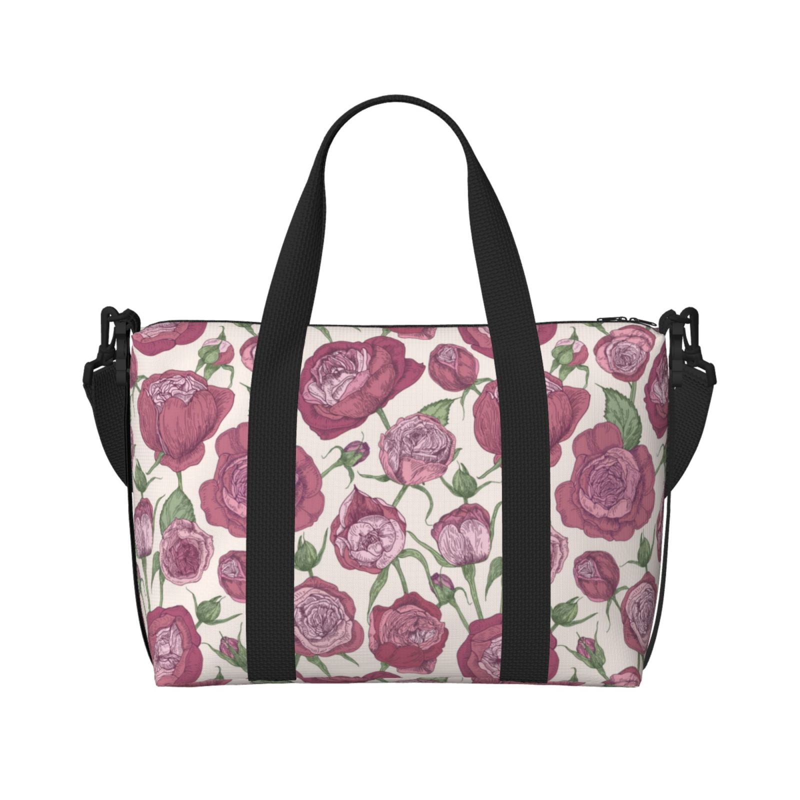 Travel Duffle Bag - Rose Flowers Purple Weekender Bags for Women/Men ...
