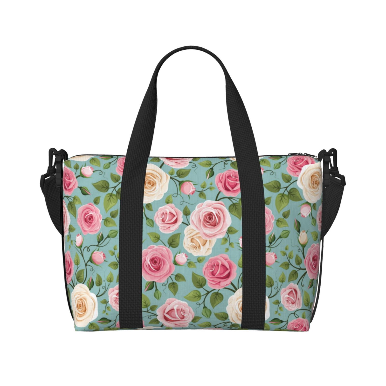 Travel Duffle Bag Rose Flowers Temg Travel Tote Bags Carry on Luggage ...