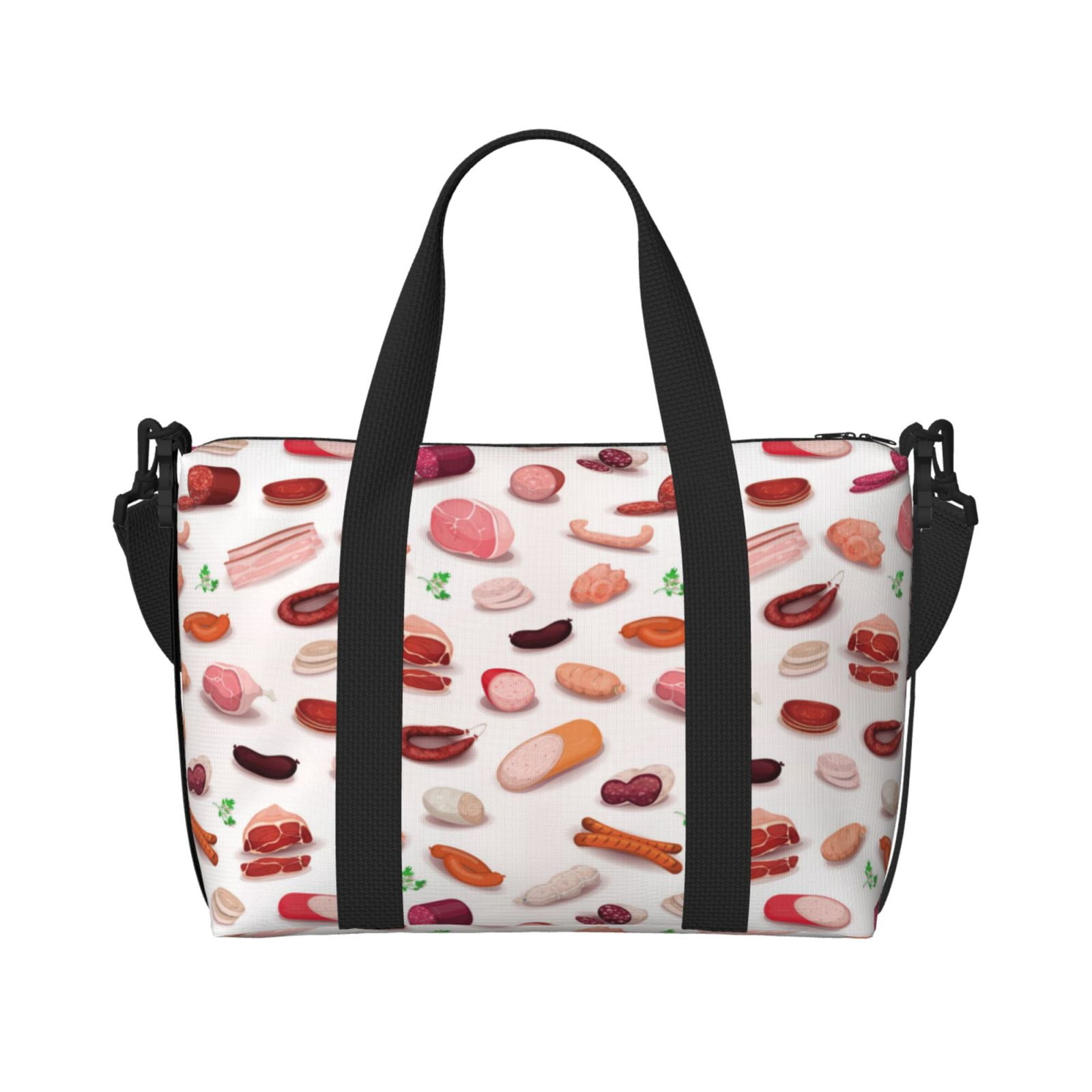 Travel Duffle Bag Sausage Ham Print Travel Tote Bags Carry on Luggage ...