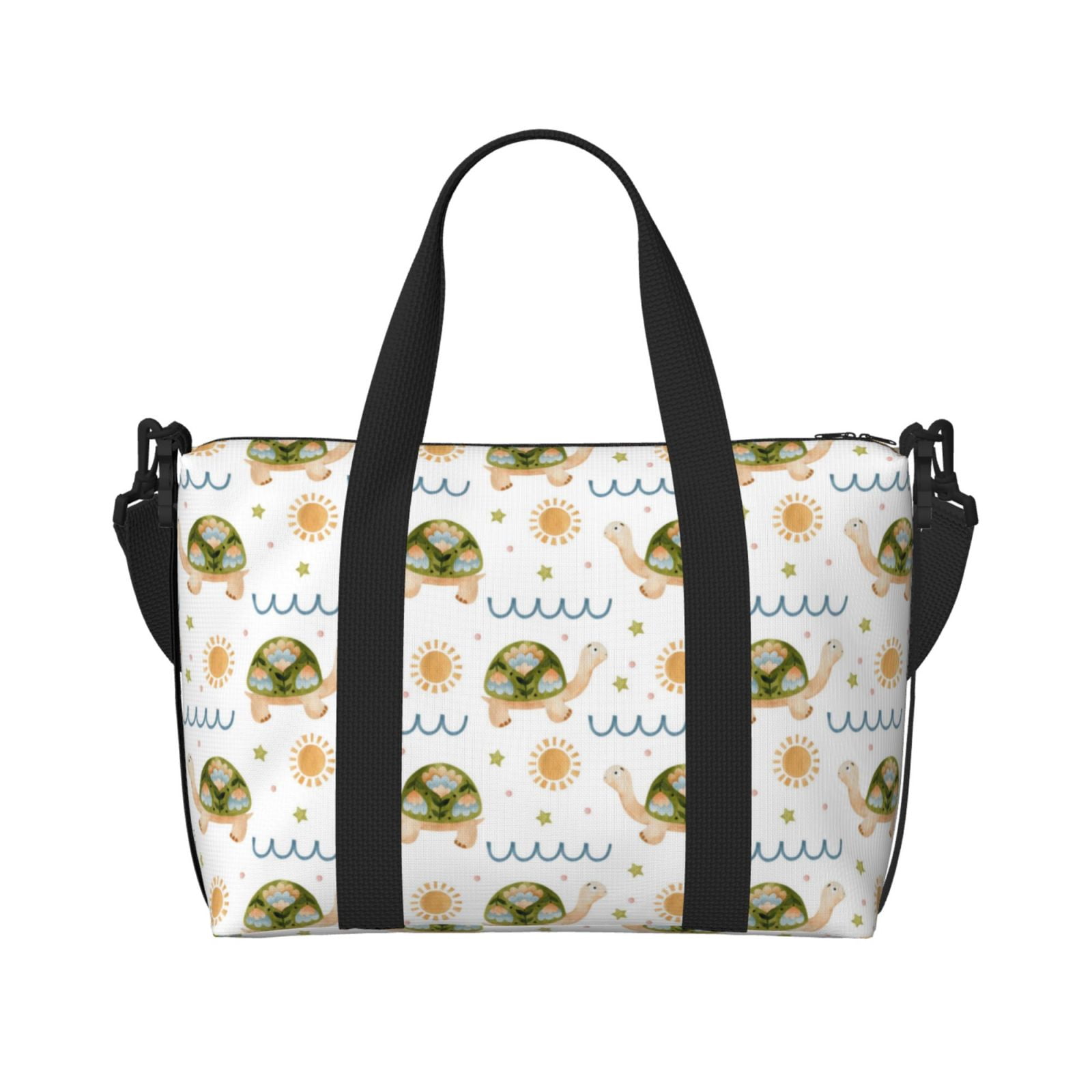 Travel Duffle Bag Sea Turtle Basking in the Sun Travel Tote Bags Carry ...