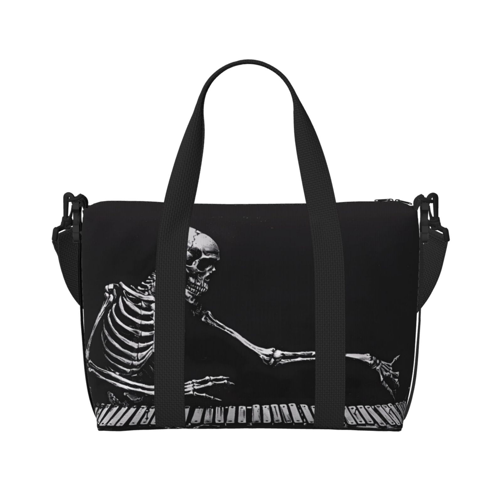 Travel Duffle Bag Skeleton Playing Xylophone Travel Tote Bags Carry on ...