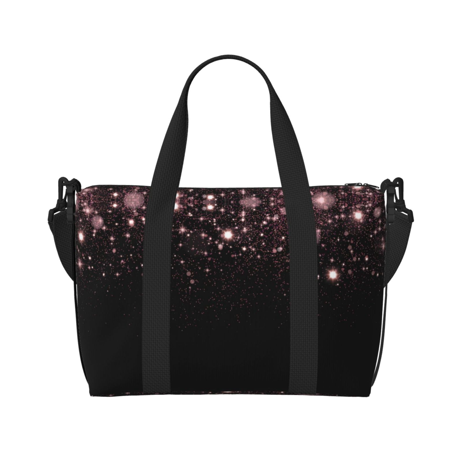 Travel Duffle Bag Sparkling Pink Night Sky Travel Tote Bags Carry on ...
