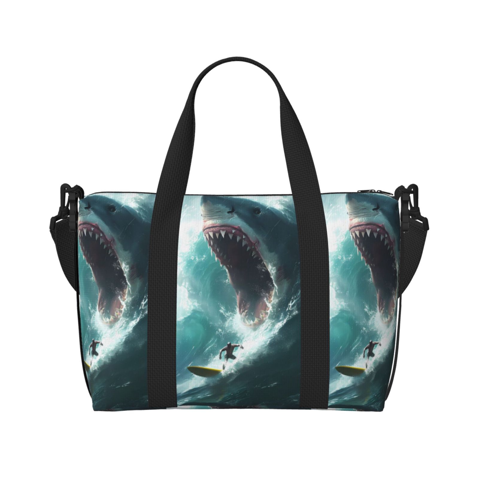 Travel Duffle Bag Surfing Shark Travel Tote Bags Carry on Luggage ...