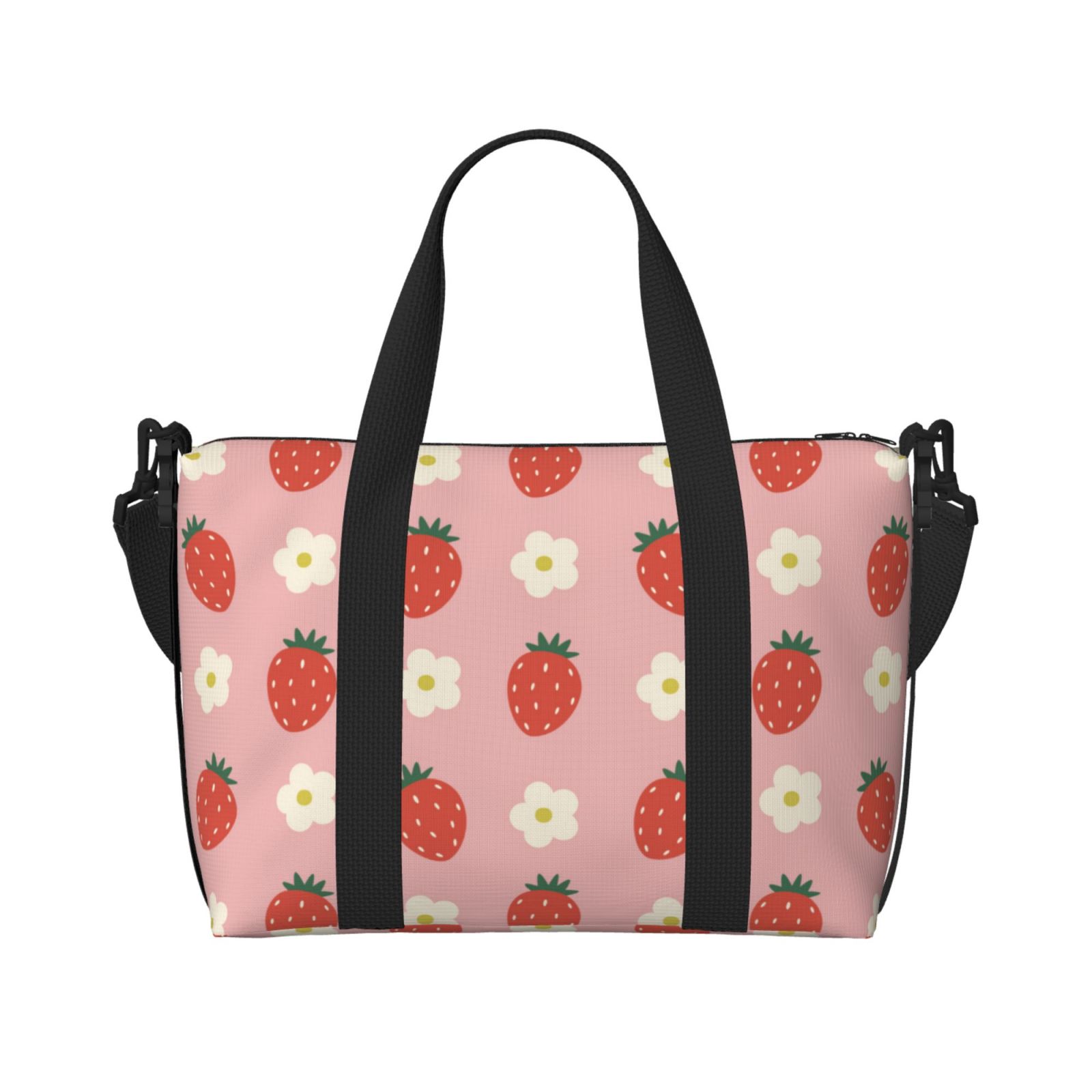 Travel Duffle Bag Sweet Strawberry Flower Travel Tote Bags Carry on ...