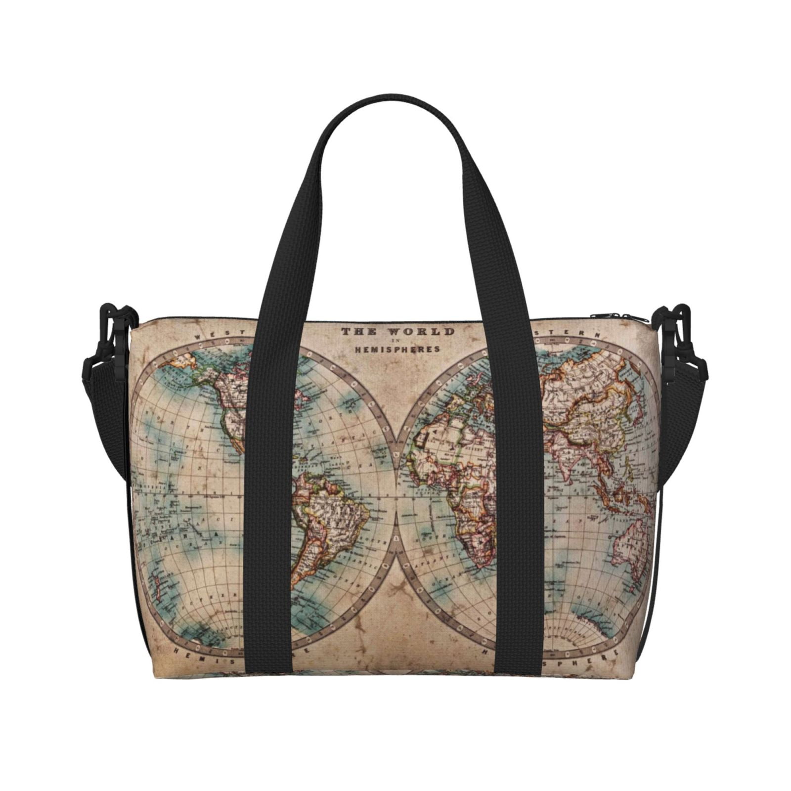Travel Duffle Bag The World is Hemisphere Travel Tote Bags Carry on ...