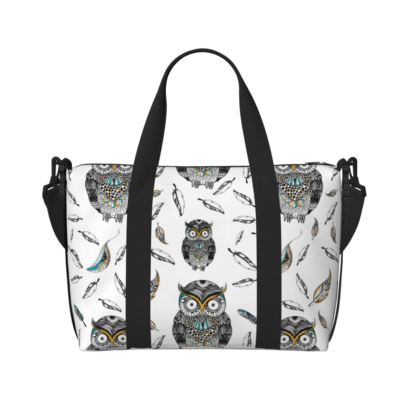 Travel Duffle Bag Tribal Owl Feathers Travel Tote Bags Carry on Luggage ...