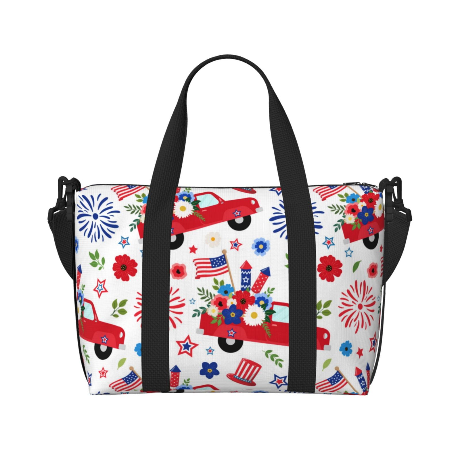 Travel Duffle Bag USA Flag car celebrate Travel Tote Bags Carry on ...