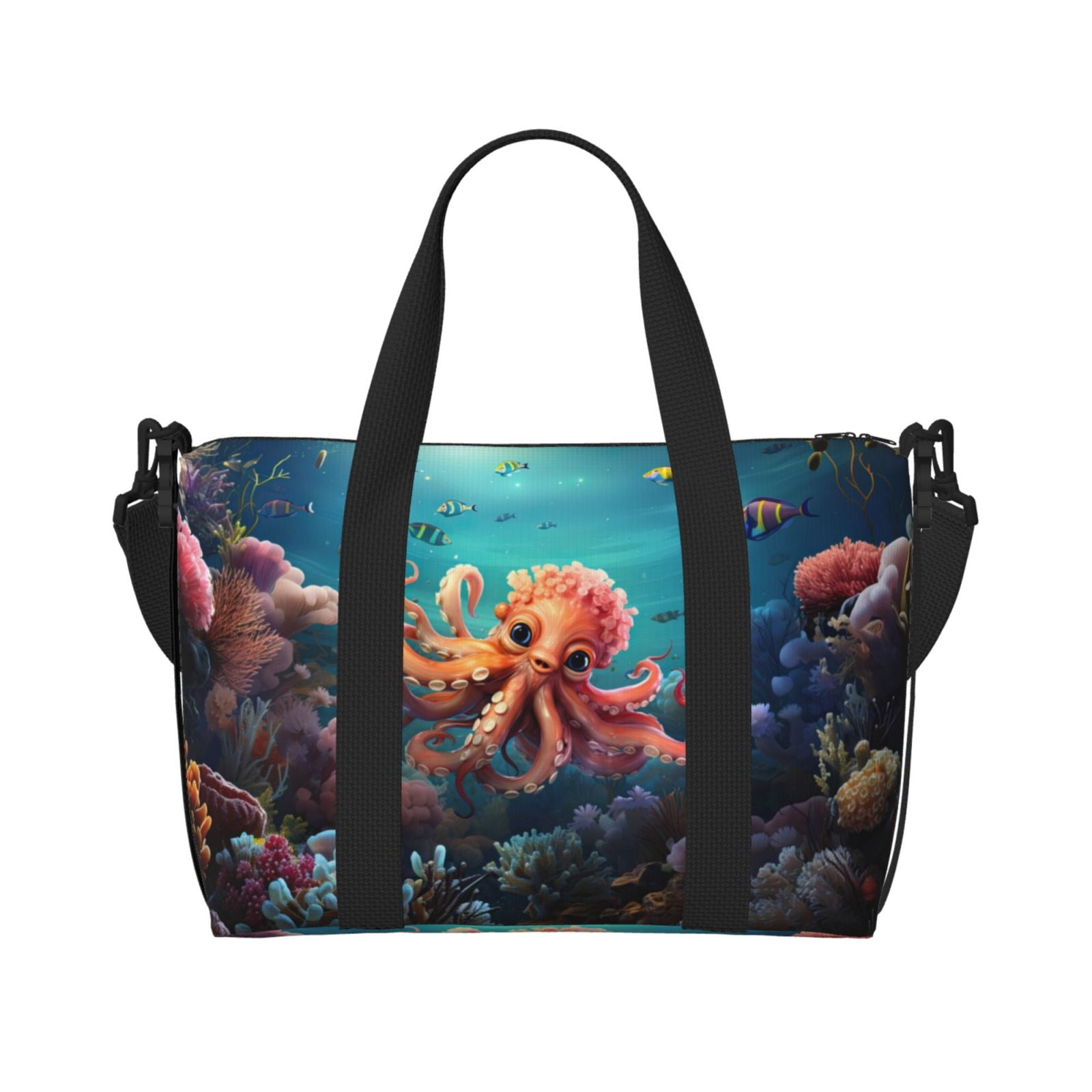 Travel Duffle Bag Underwater Plant Octopus Travel Tote Bags Carry on ...