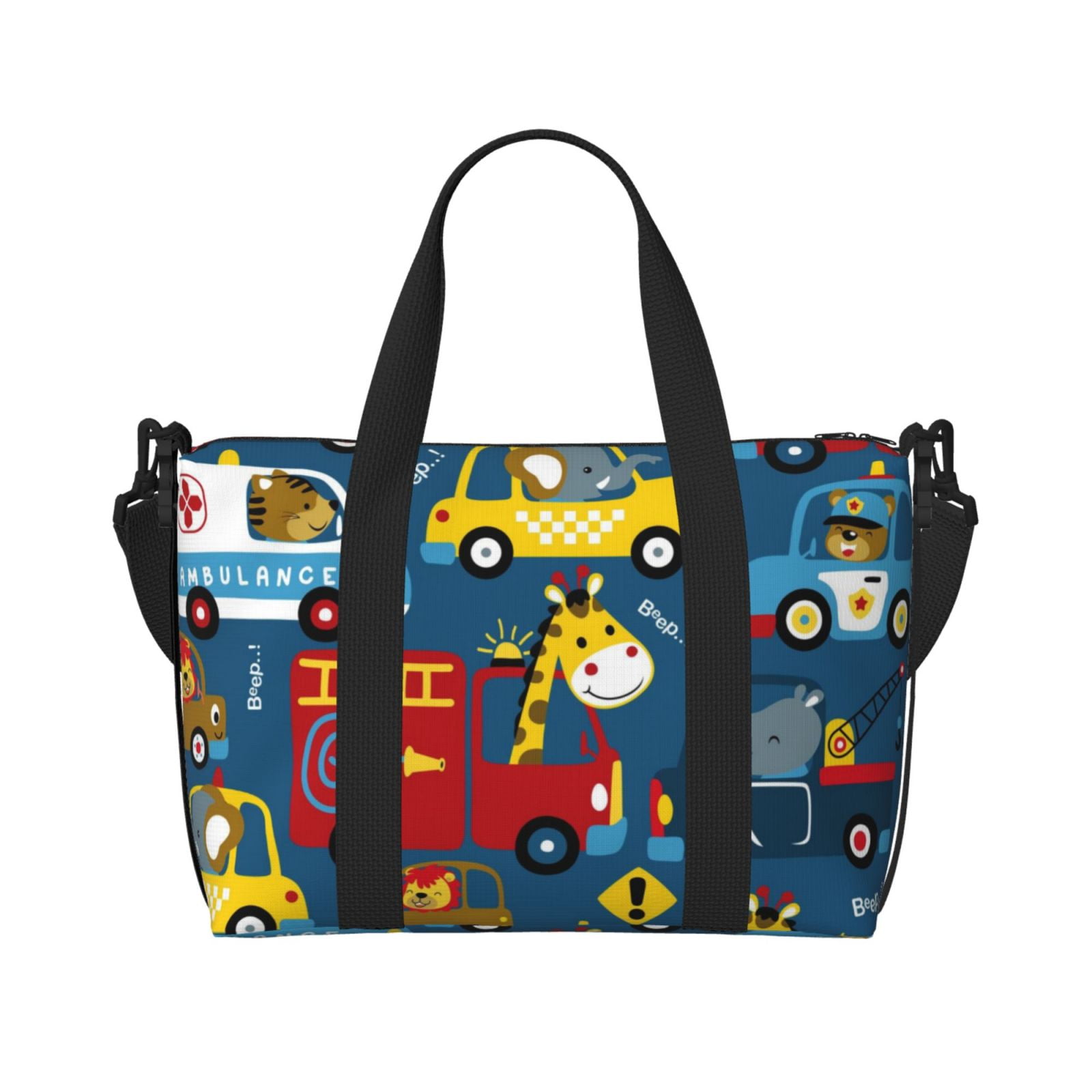 Travel Duffle Bag Vehicles Cartoon Travel Tote Bags Carry on Luggage ...