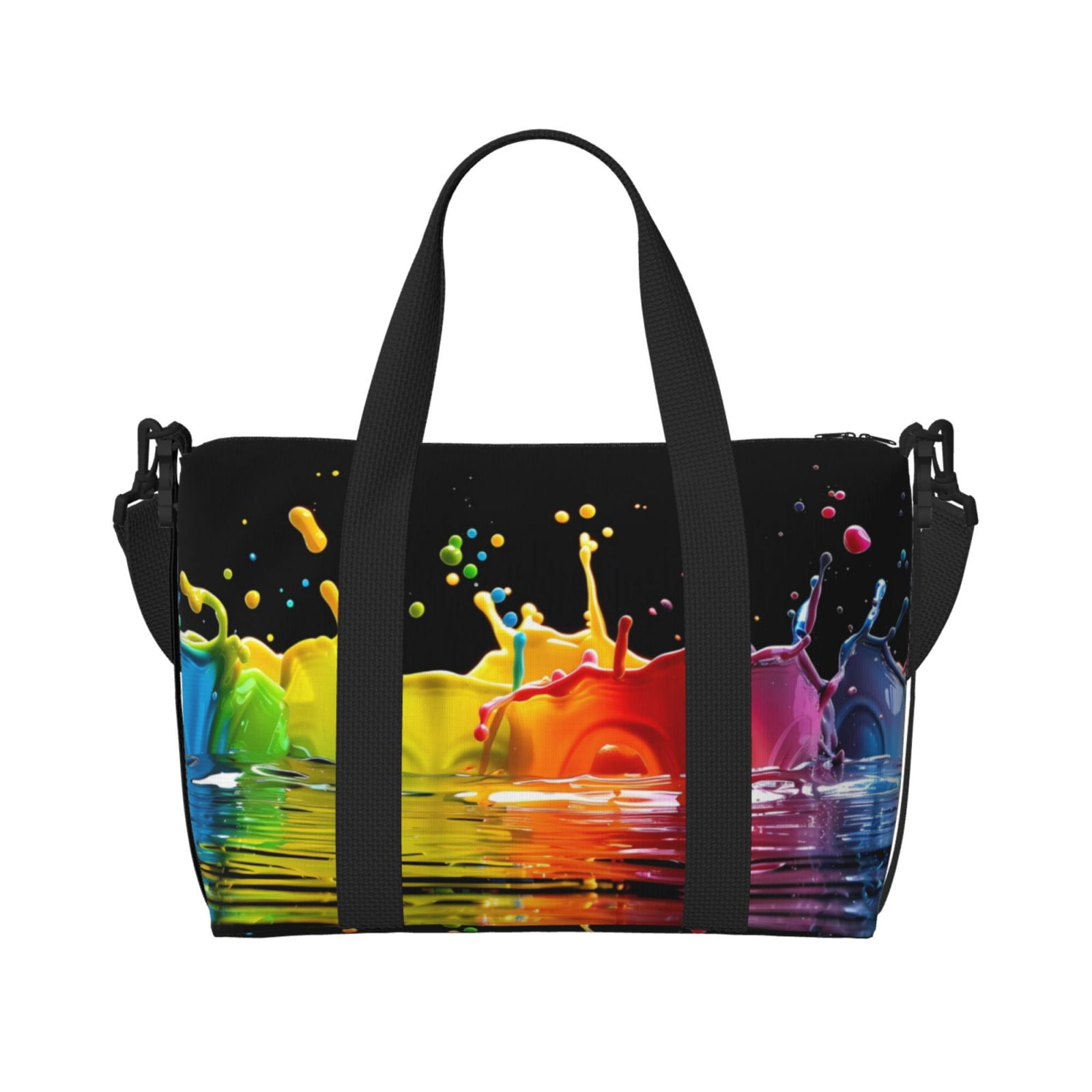 Travel Duffle Bag Vibrant Color Splash Travel Tote Bags Carry on ...