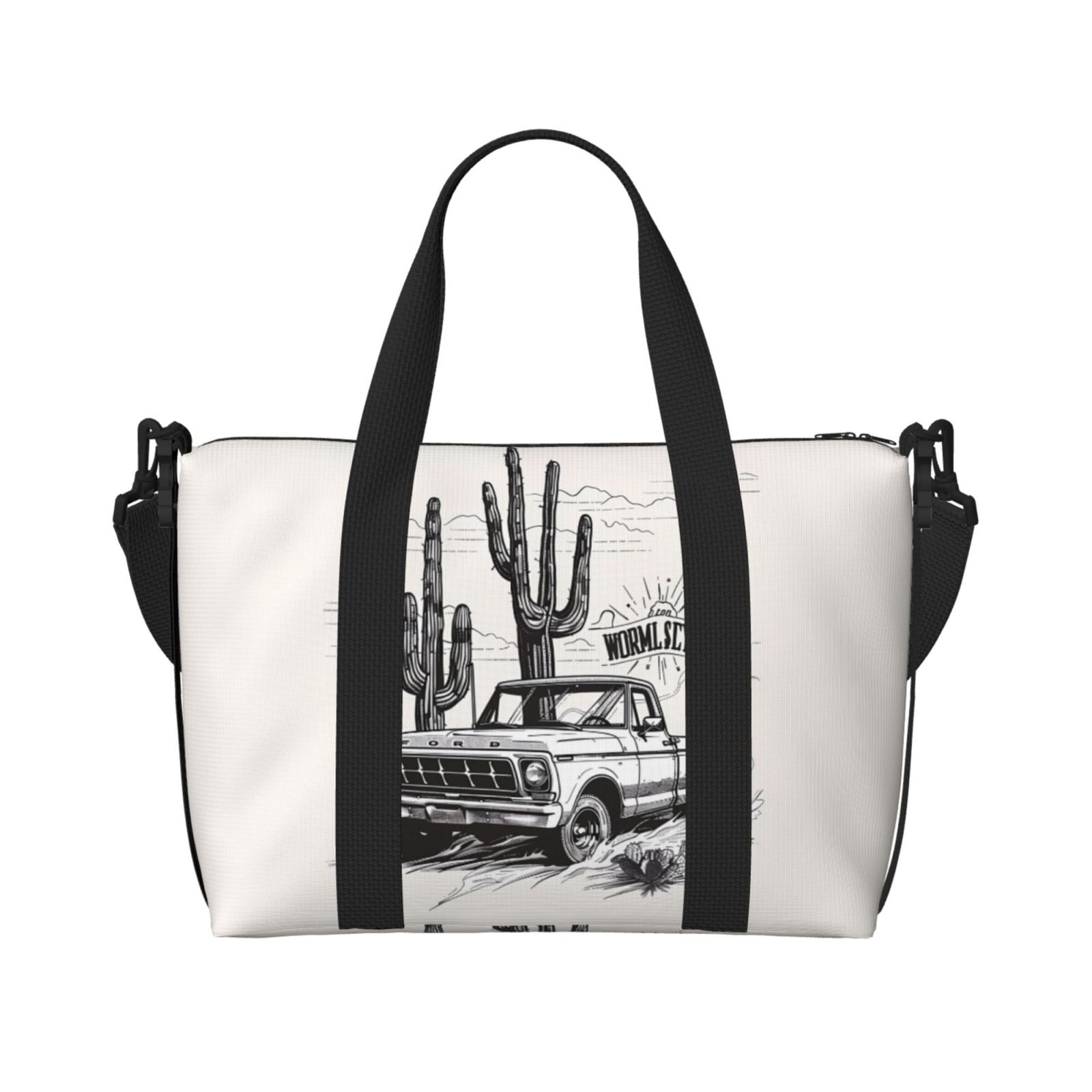 Travel Duffle Bag Vintage Cactus Pickup Travel Tote Bags Carry on ...