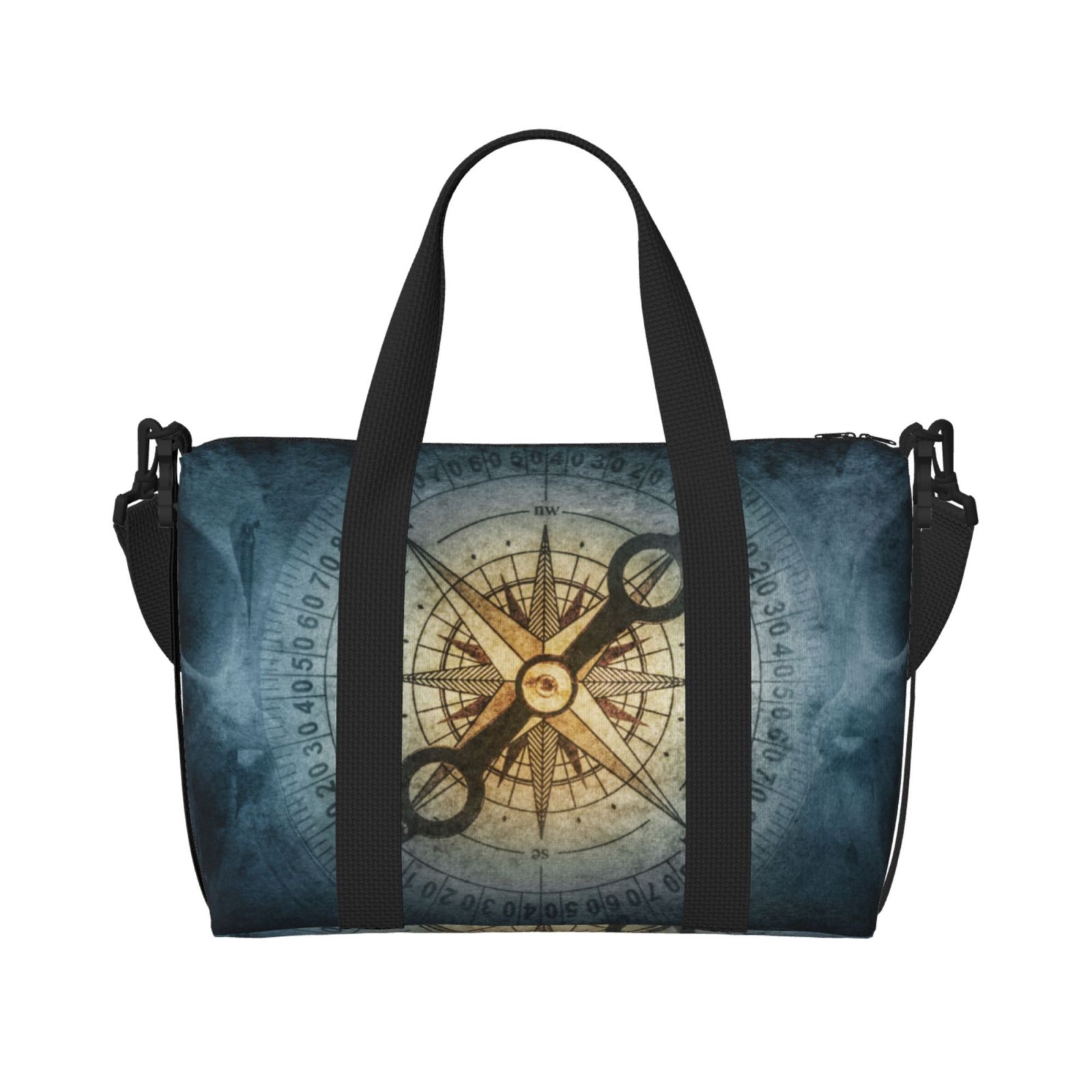Travel Duffle Bag Vintage Compass Travel Tote Bags Carry on Luggage ...