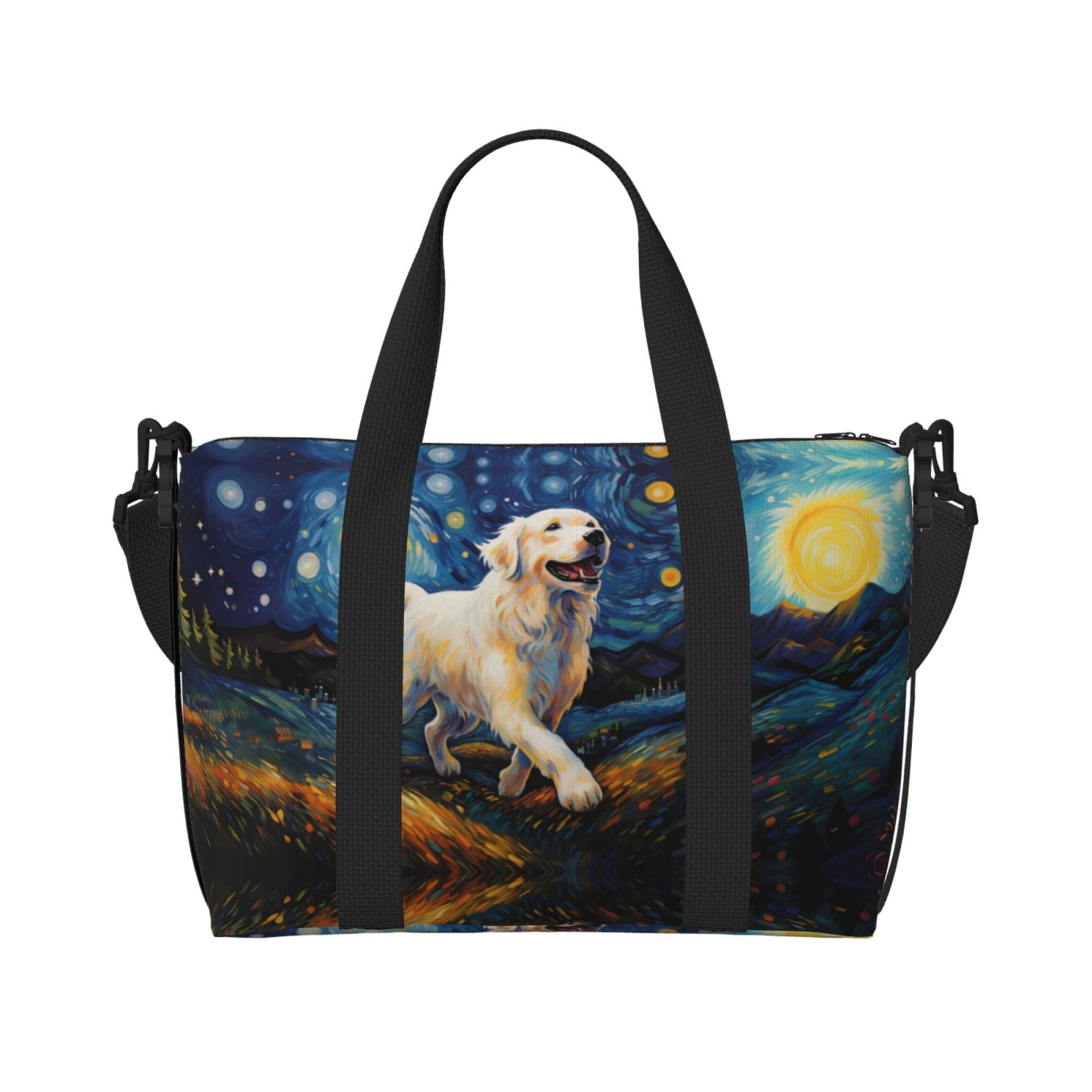 Travel Duffle Bag Vintage Starry Sky Labrador A Travel Tote Bags Carry ...