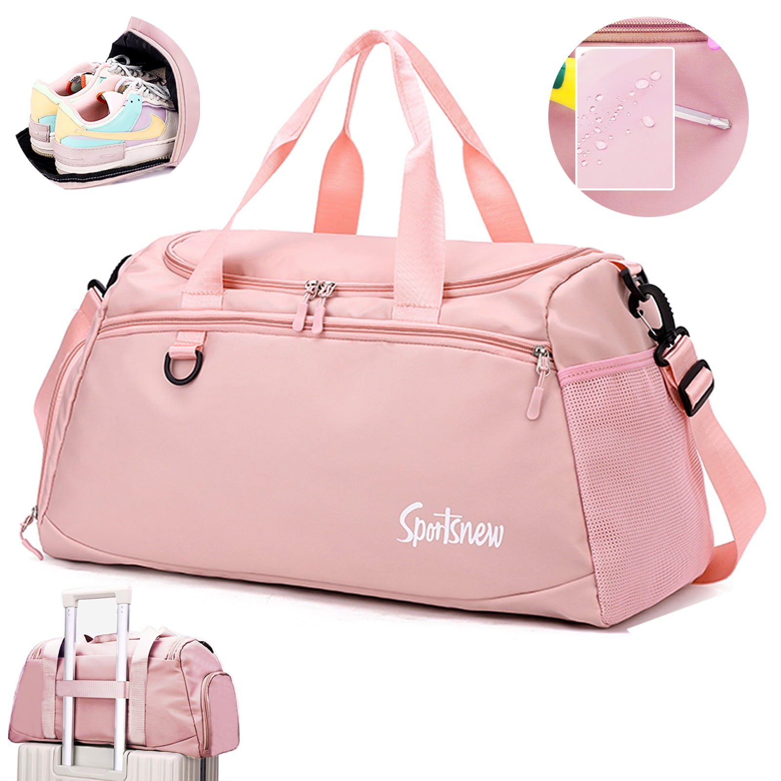 Travel Duffle Bag, Waterproof Sport Gym Bag Weekender Bags for Women ...