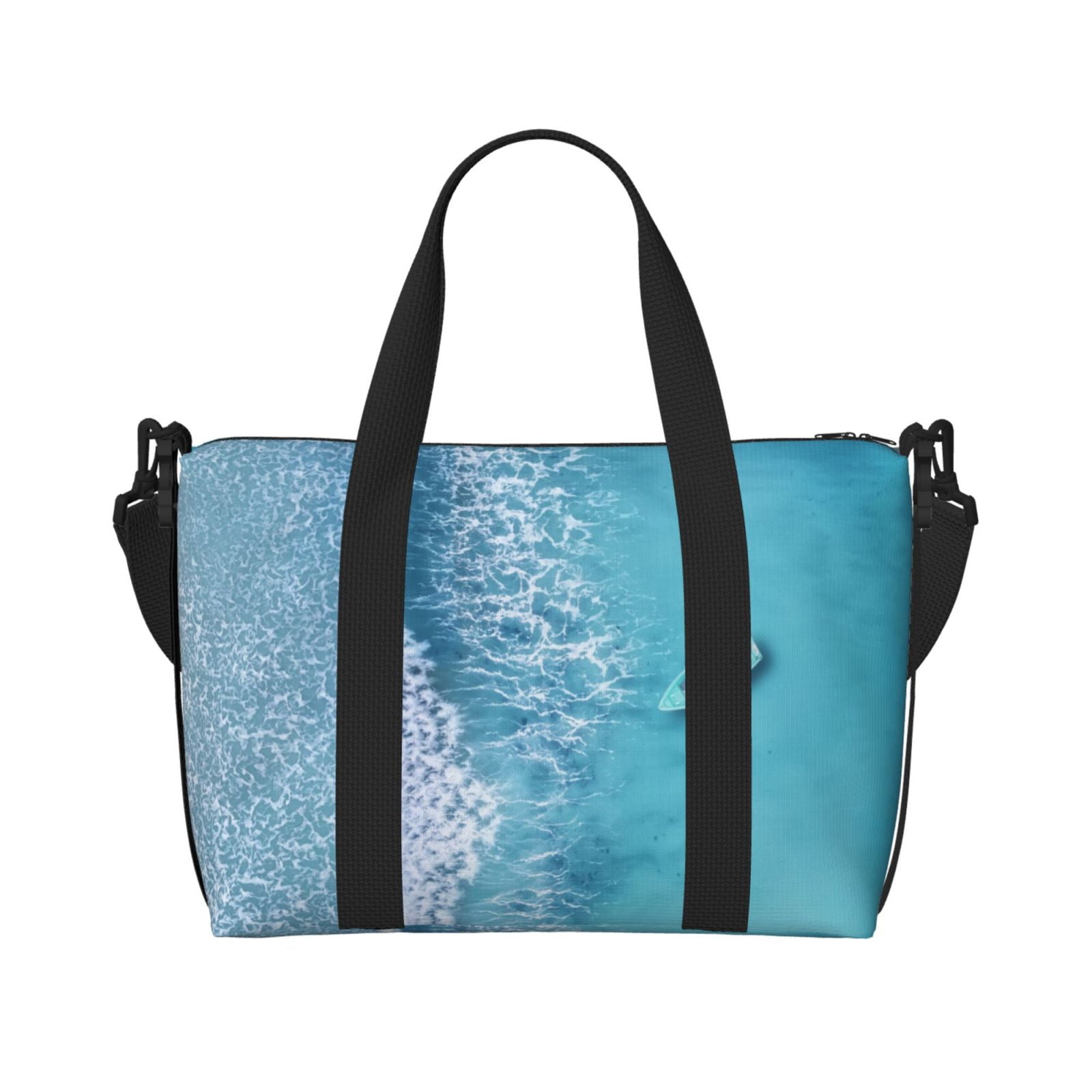 Travel Duffle Bag Waves Boats on Beach Travel Tote Bags Carry on ...