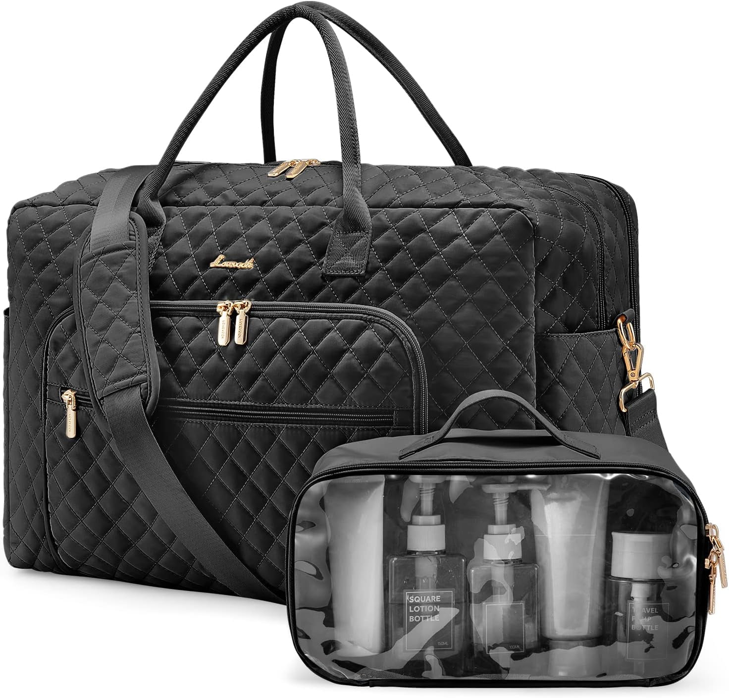Travel Duffle Bag, Weekender Bag for Women with Toiletry Bag Carry on ...