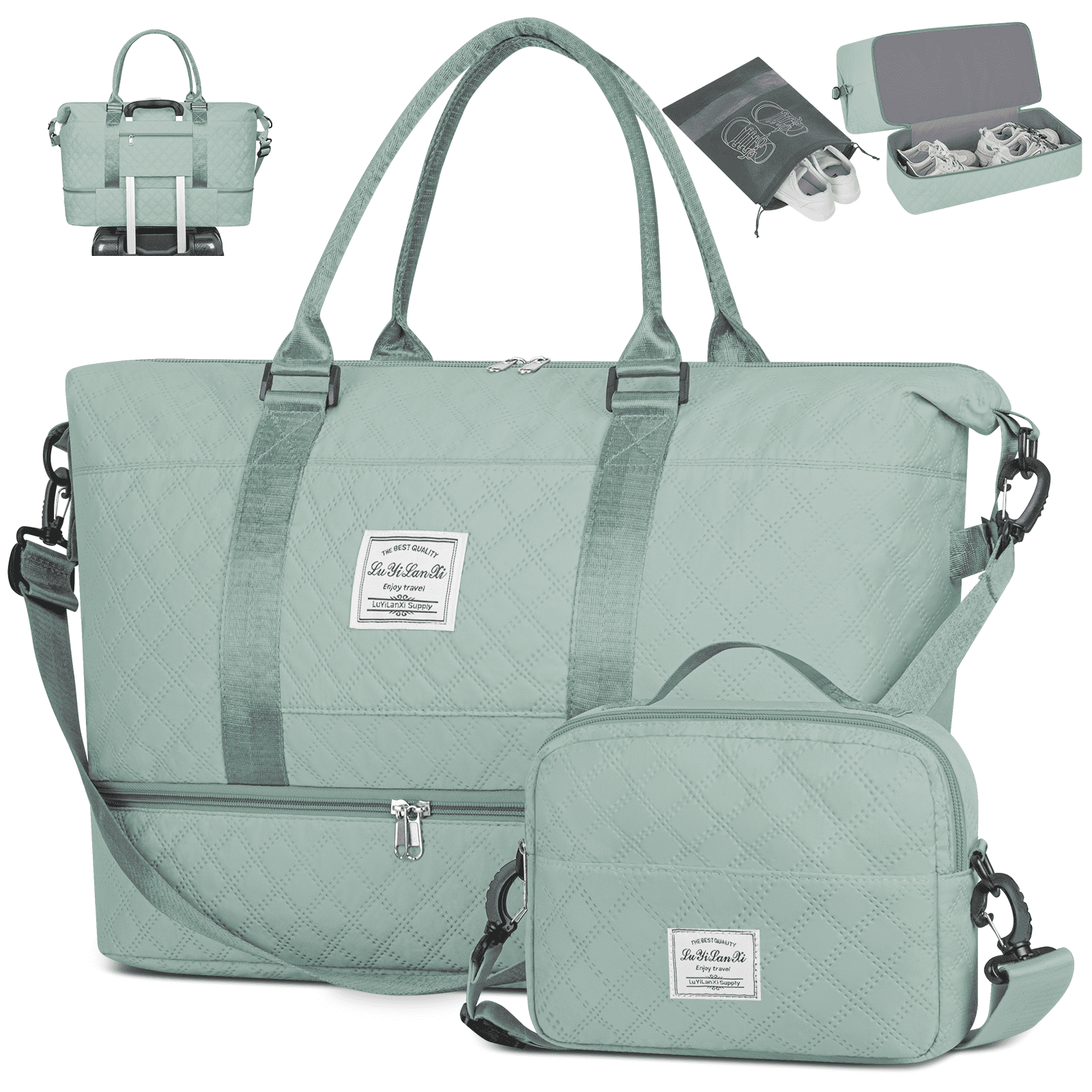 Weekender Bags for Women, Travel Duffel Bags with Shoe Compartment ...