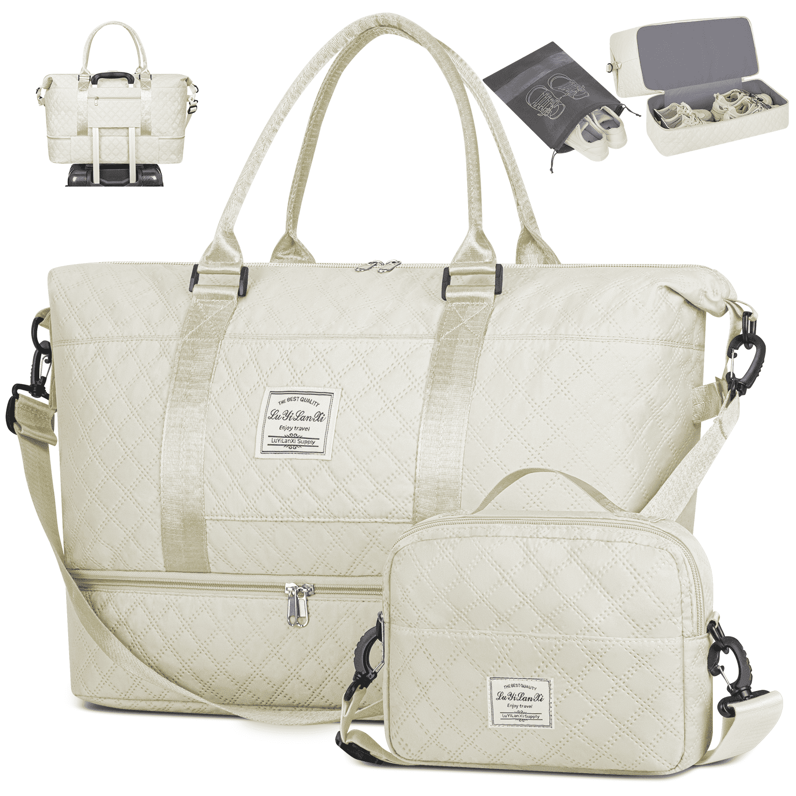 Weekender Bags for Women, Travel Duffel Bags with Shoe Compartment ...