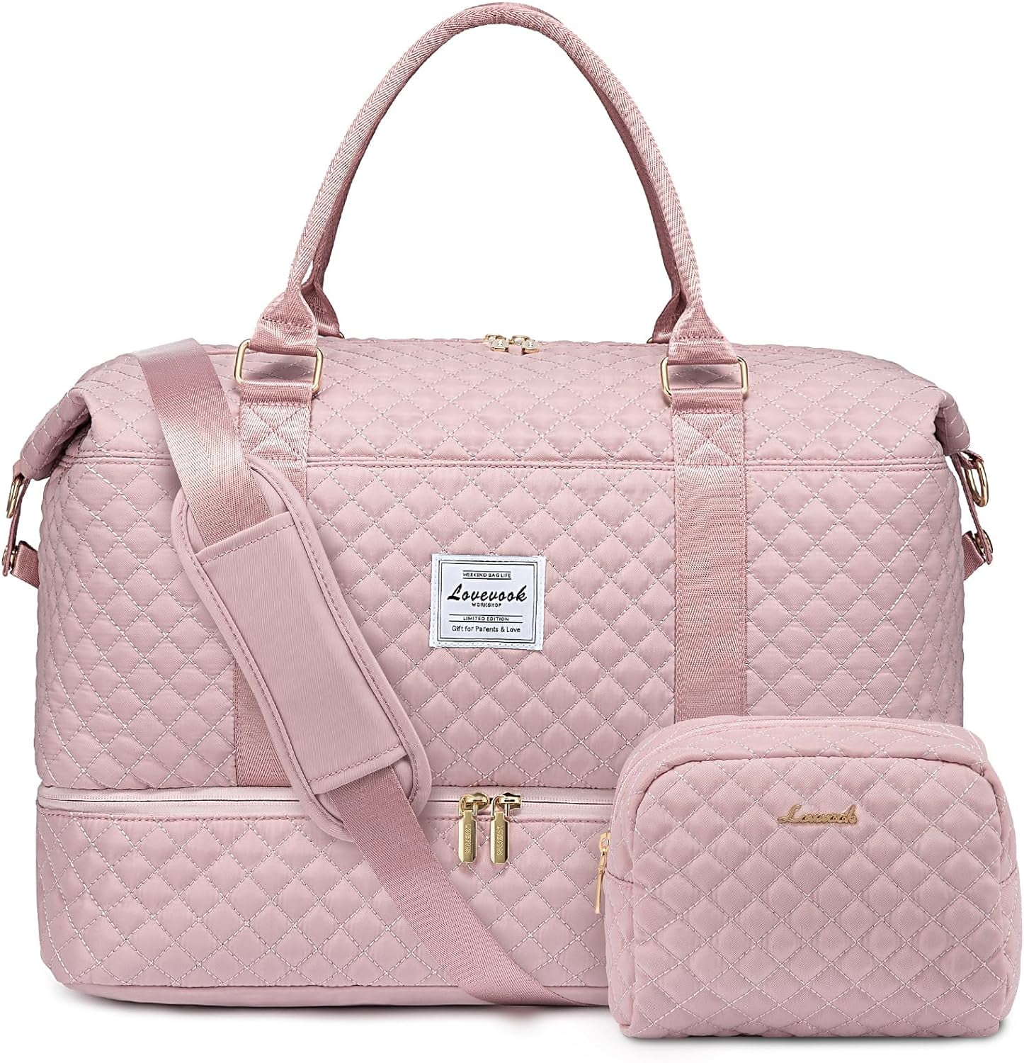 Travel Duffle Bag,Weekender Bags for Women with Shoe Compartment，Carry ...