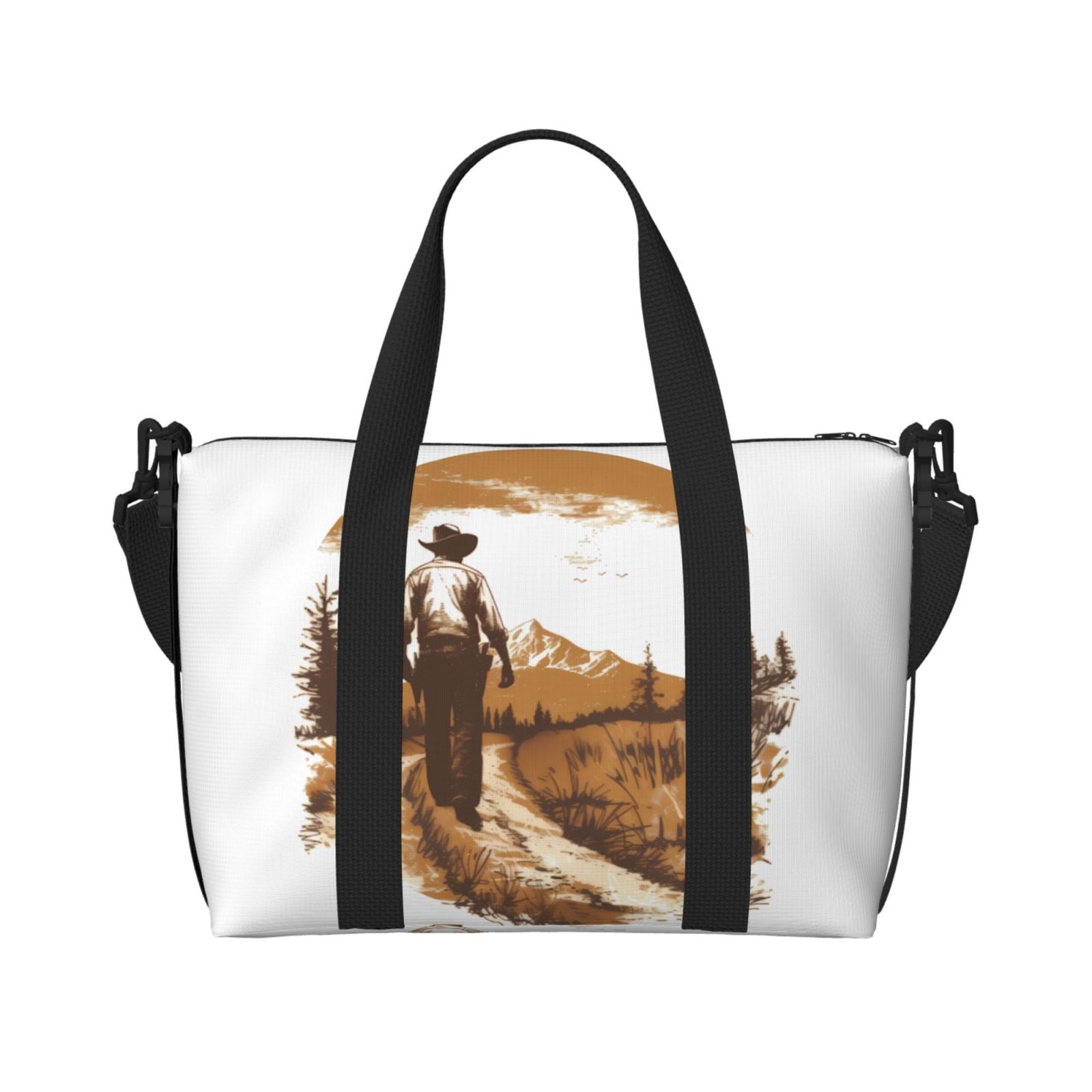 Travel Duffle Bag Western Cowboy Countryside Travel Tote Bags Carry on ...