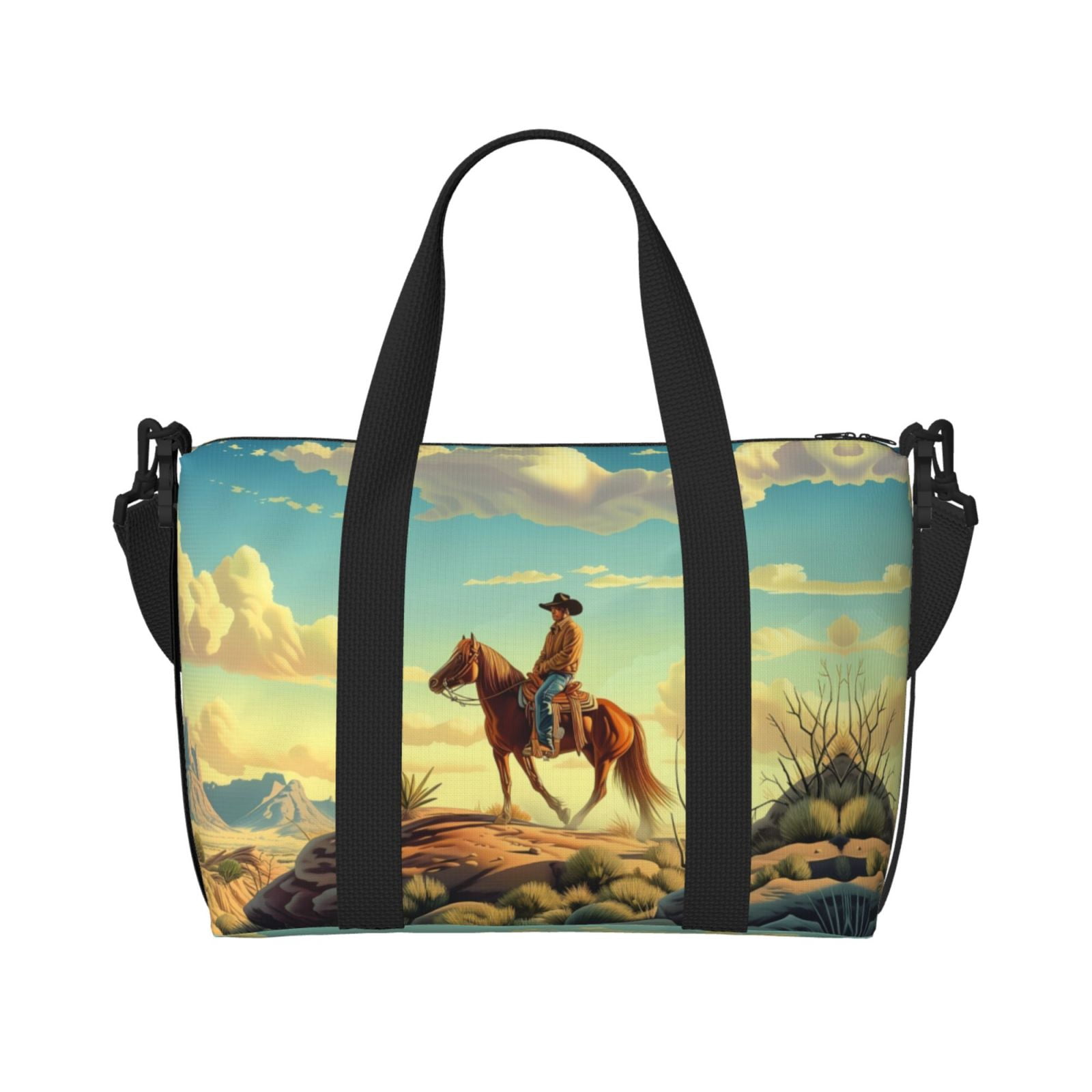 Travel Duffle Bag Western Sky Desert Cowboy Travel Tote Bags Carry on ...