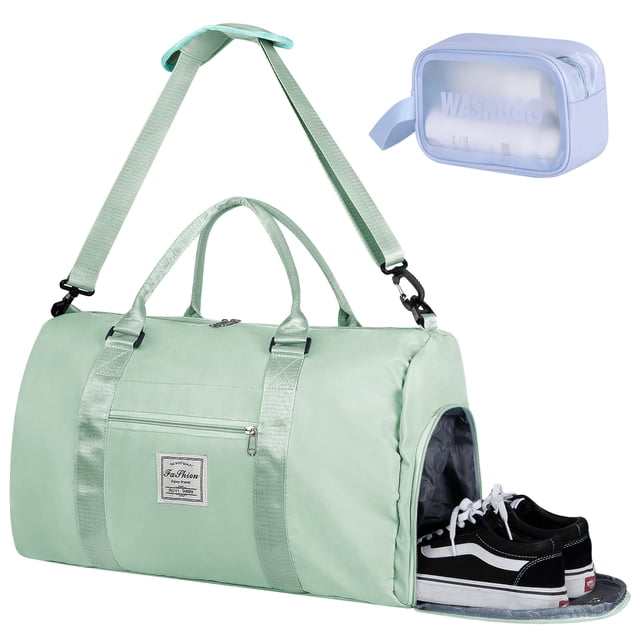 Large Duffel Weekender Travel Bag, Waterproof for Women with Shoe ...
