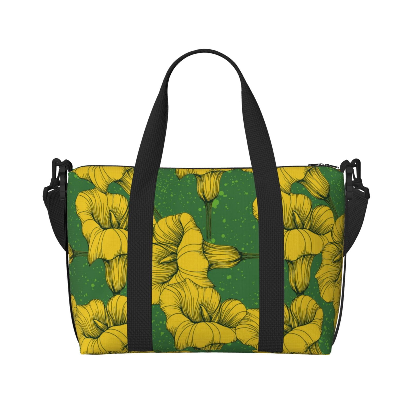 Travel Duffle Bag - Yellow Calla Lily Flowers Weekender Bags for Women ...