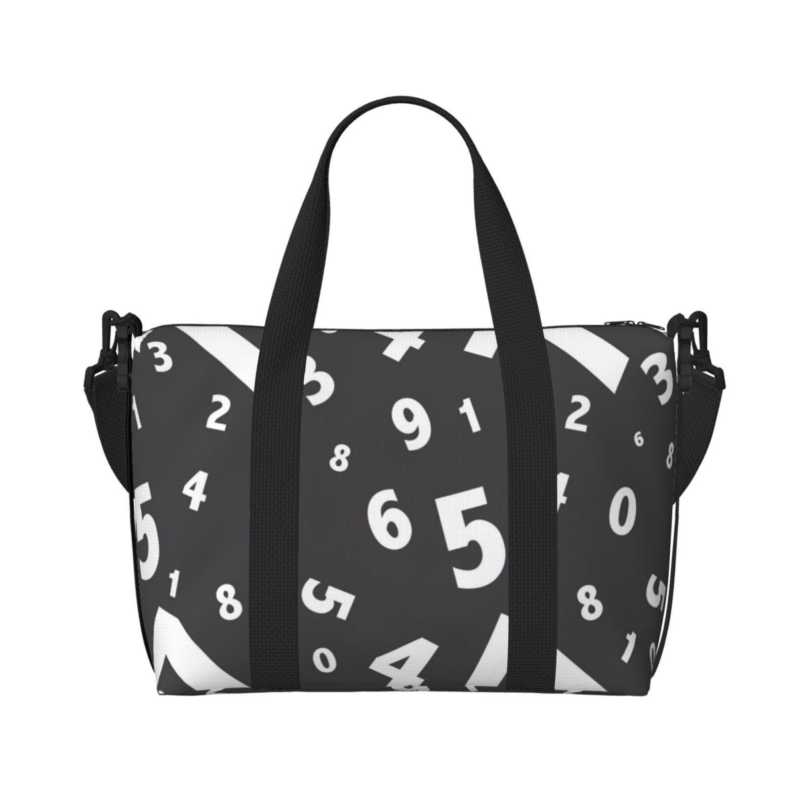 Travel Duffle Bag black math number Travel Tote Bags Carry on Luggage ...