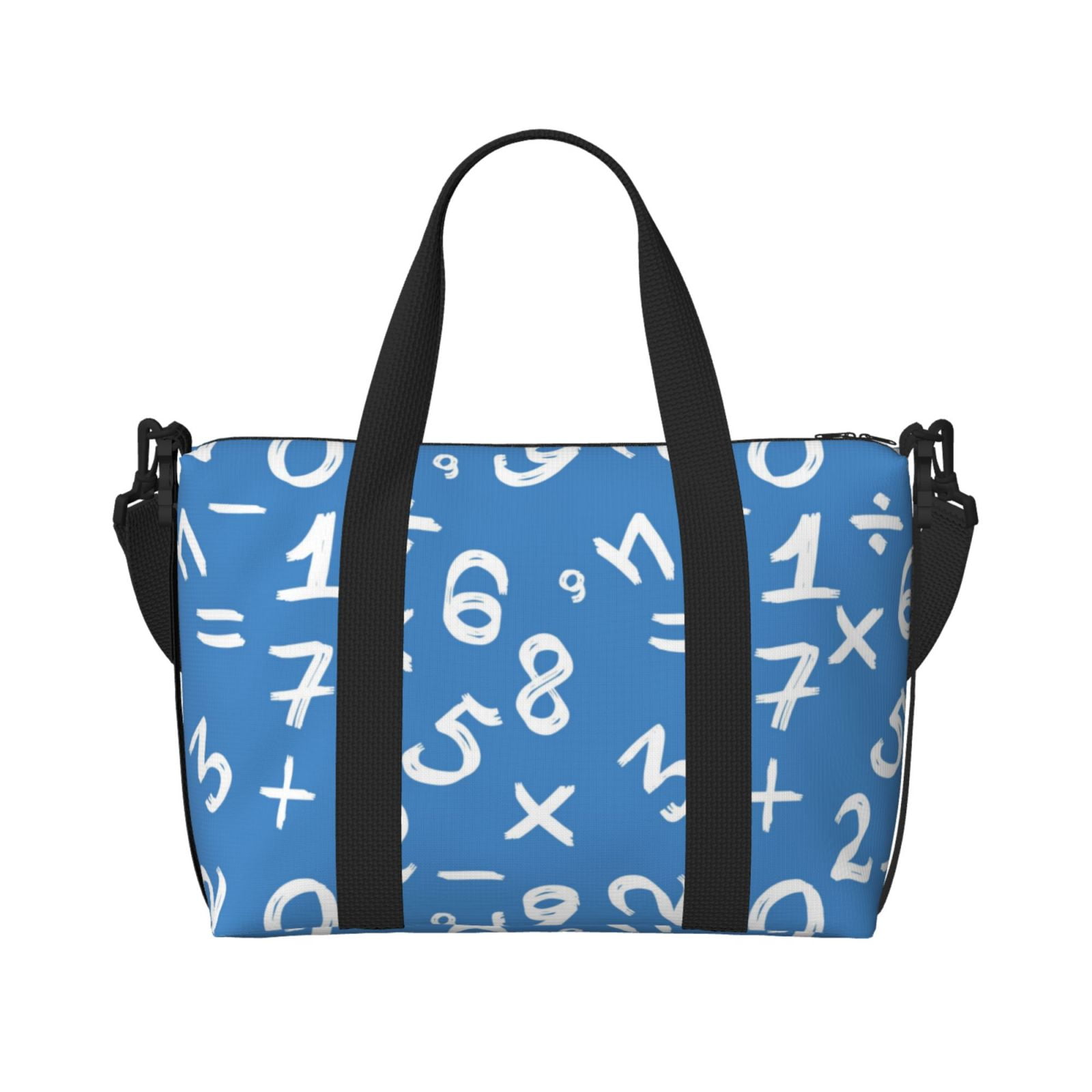 Travel Duffle Bag blue Math Print Travel Tote Bags Carry on Luggage ...